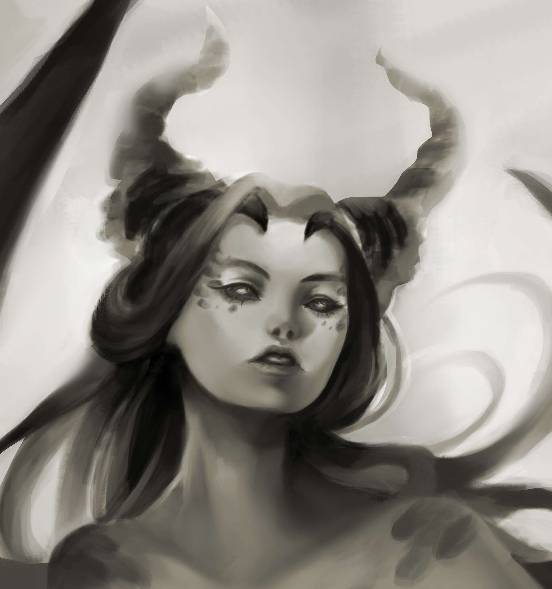 ArtStation - Demon girl portrait