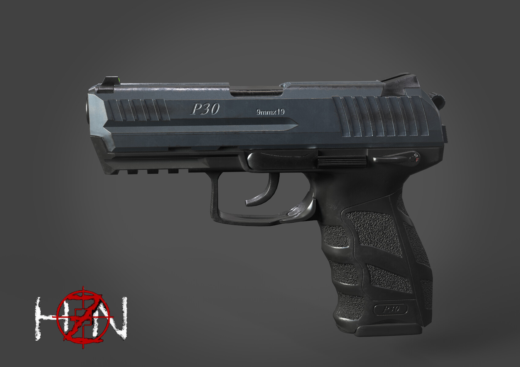 Azmol Wasif - Heckler and koch P30 hand gun game ready model