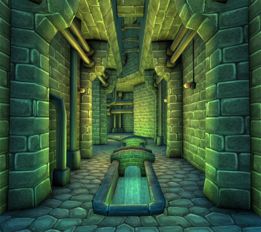 ArtStation - Lowpoly Sewer Level