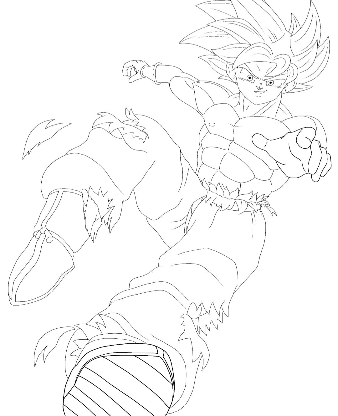 goku coloring pages for adults