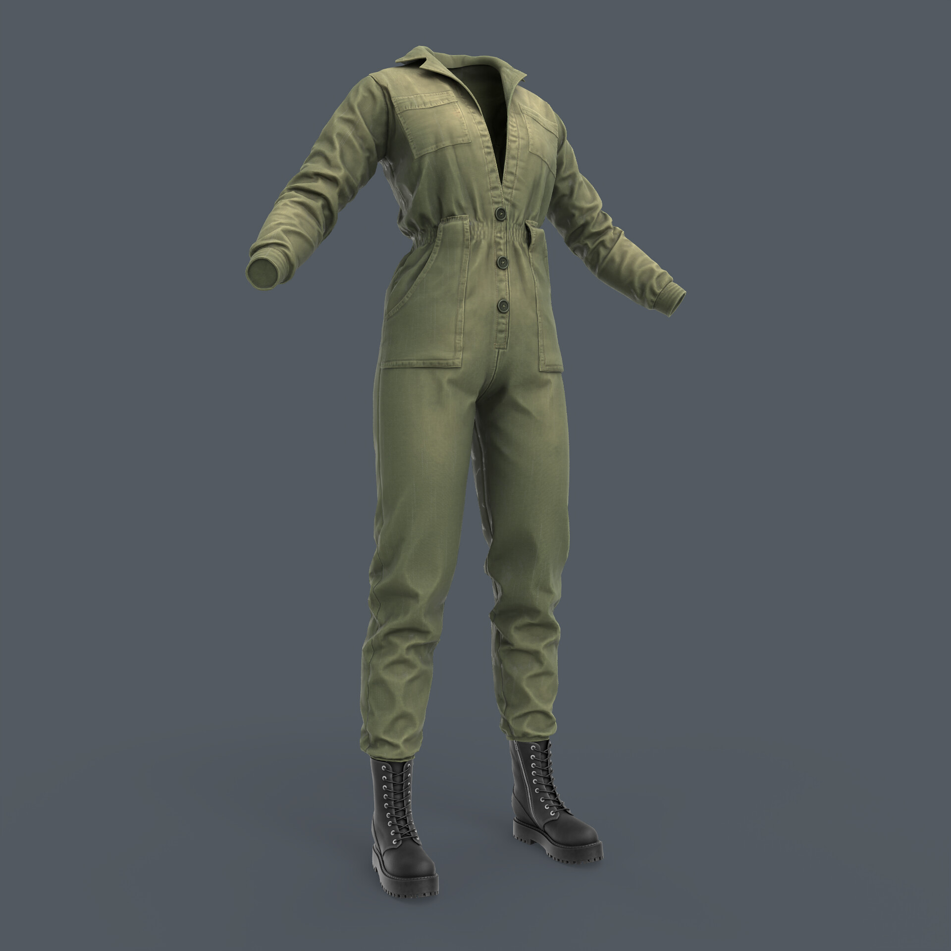 ArtStation - Woman Overalls Real Time