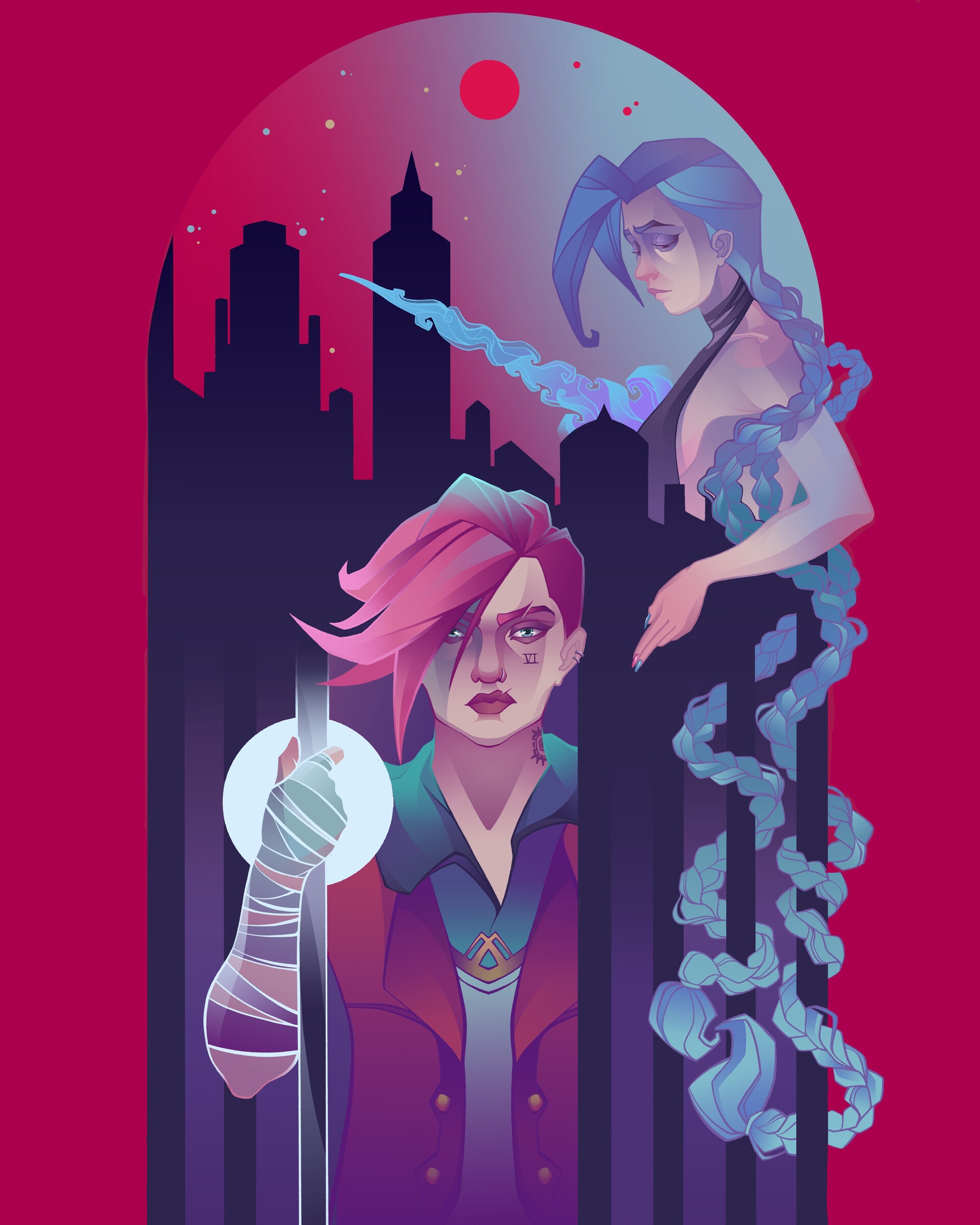 ArtStation - Vi and Jinx