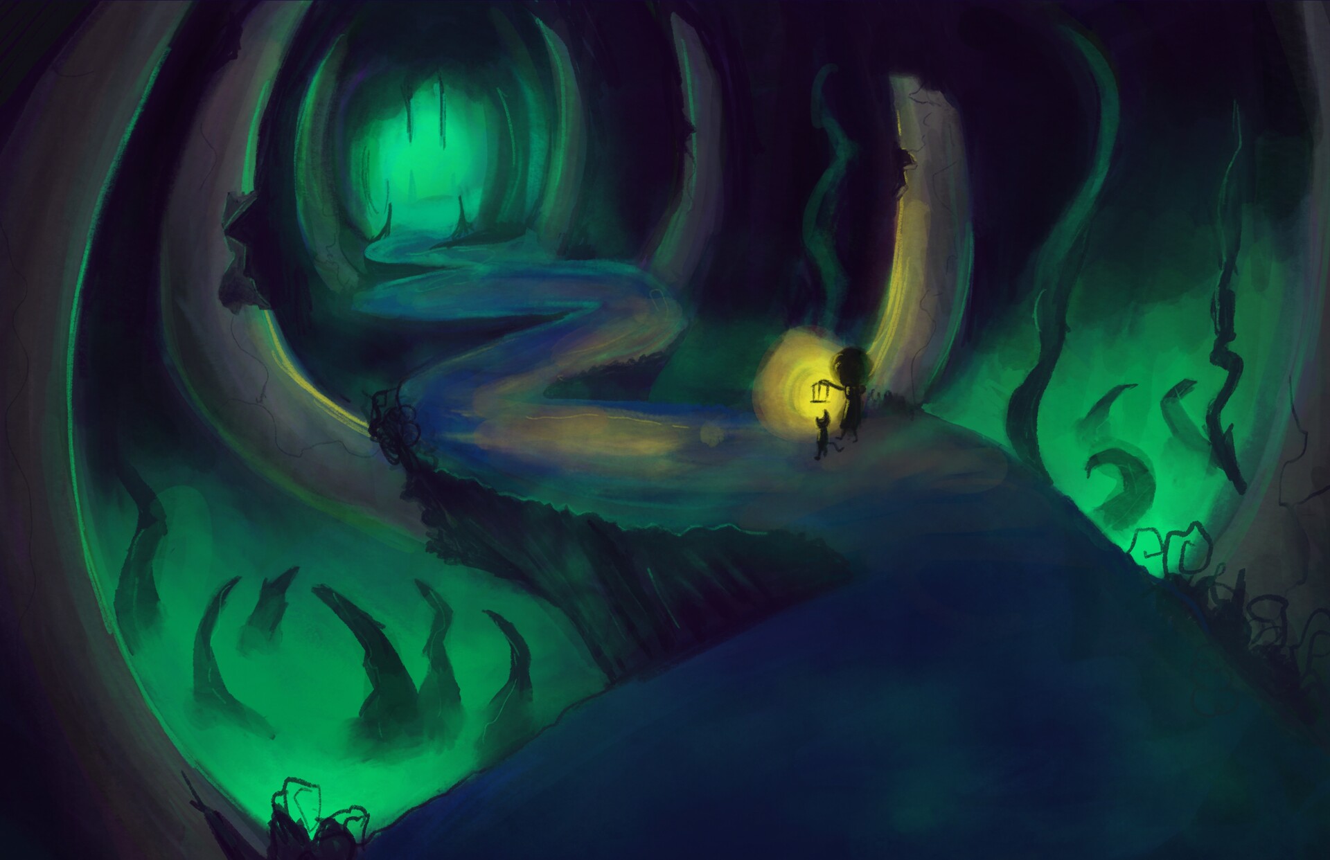 ArtStation - sea dungeon concept