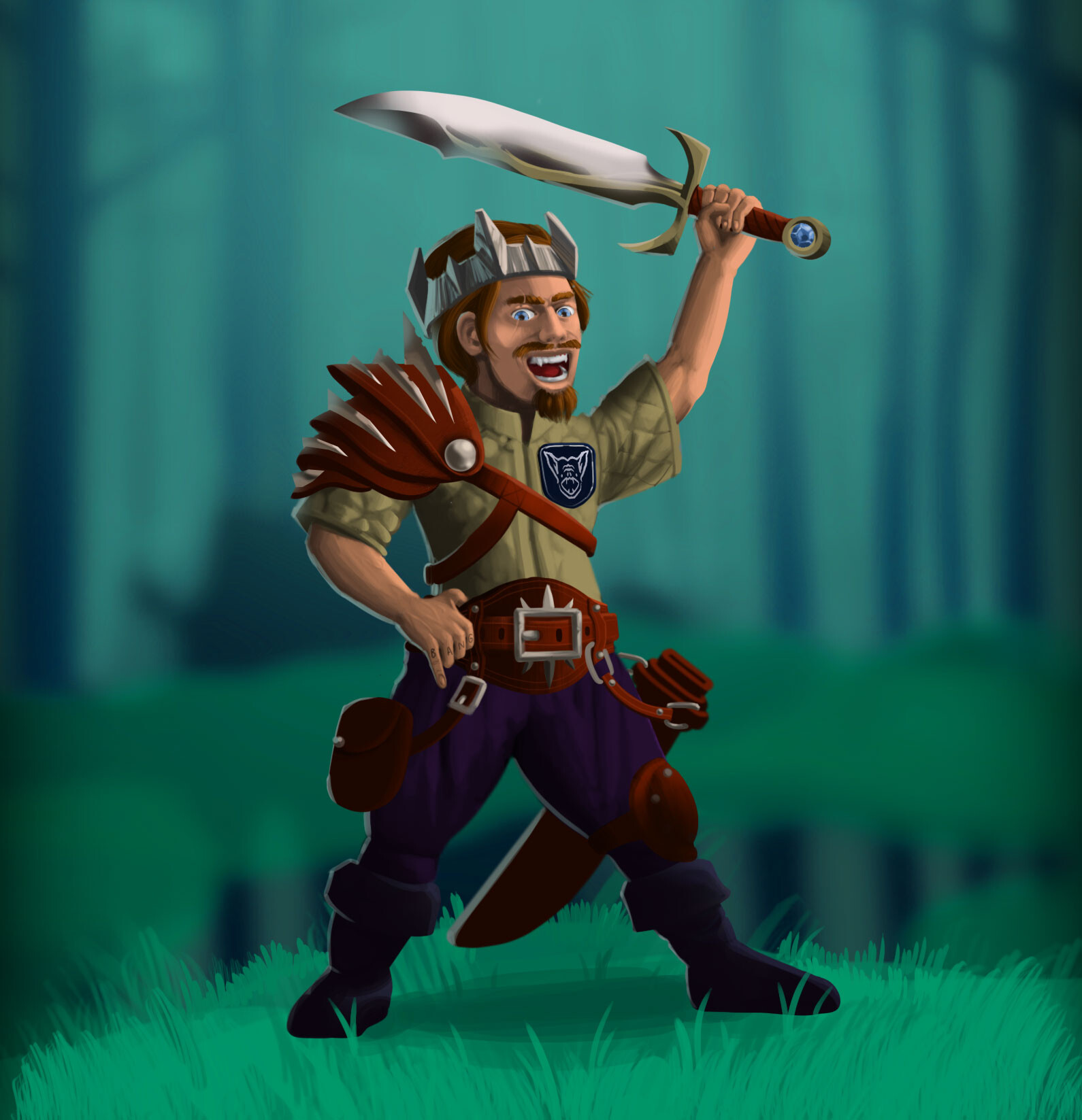 ArtStation - Vamp-warrior idea. Character design practice.