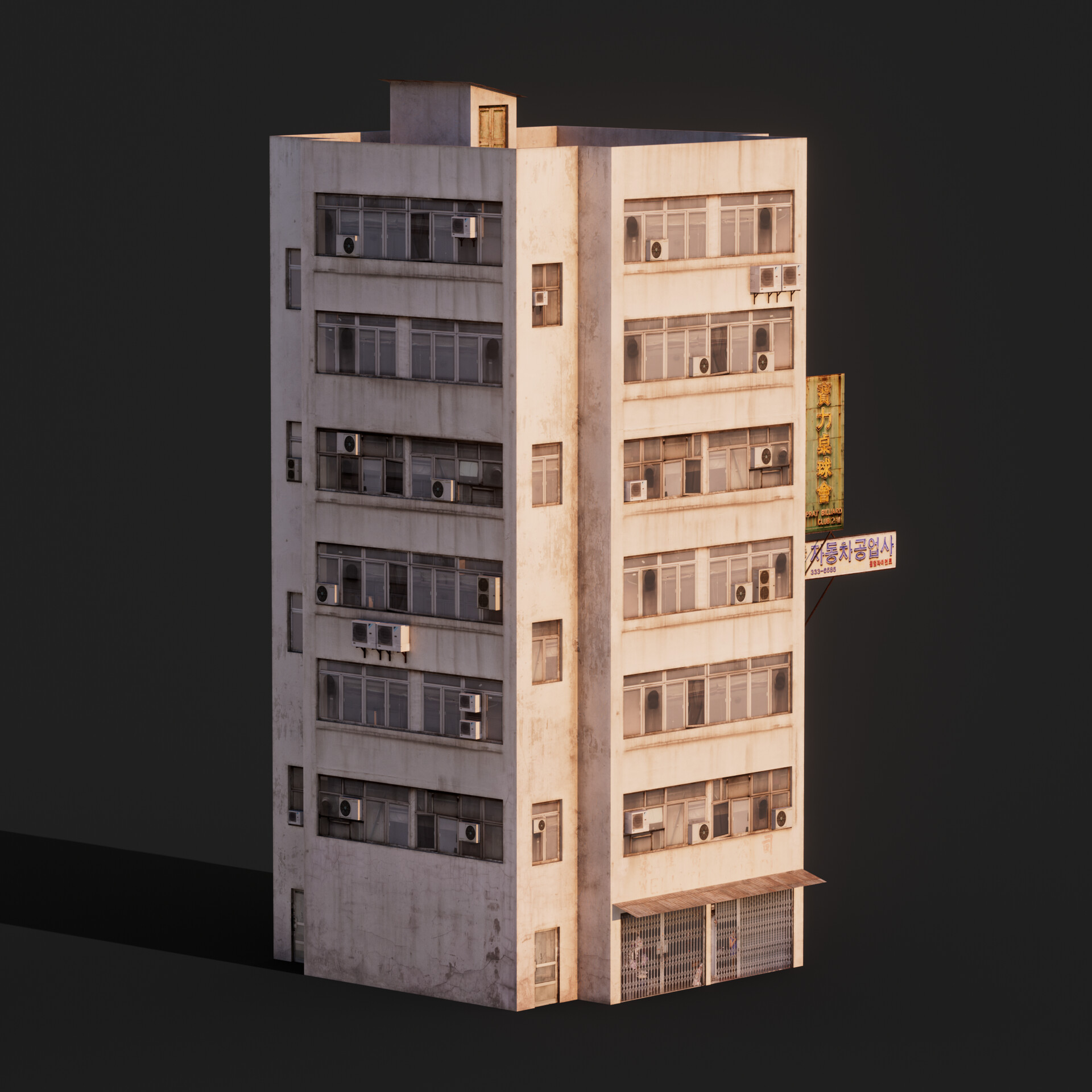ArtStation - LOW POLY - ASIAN TOWER BLOCK