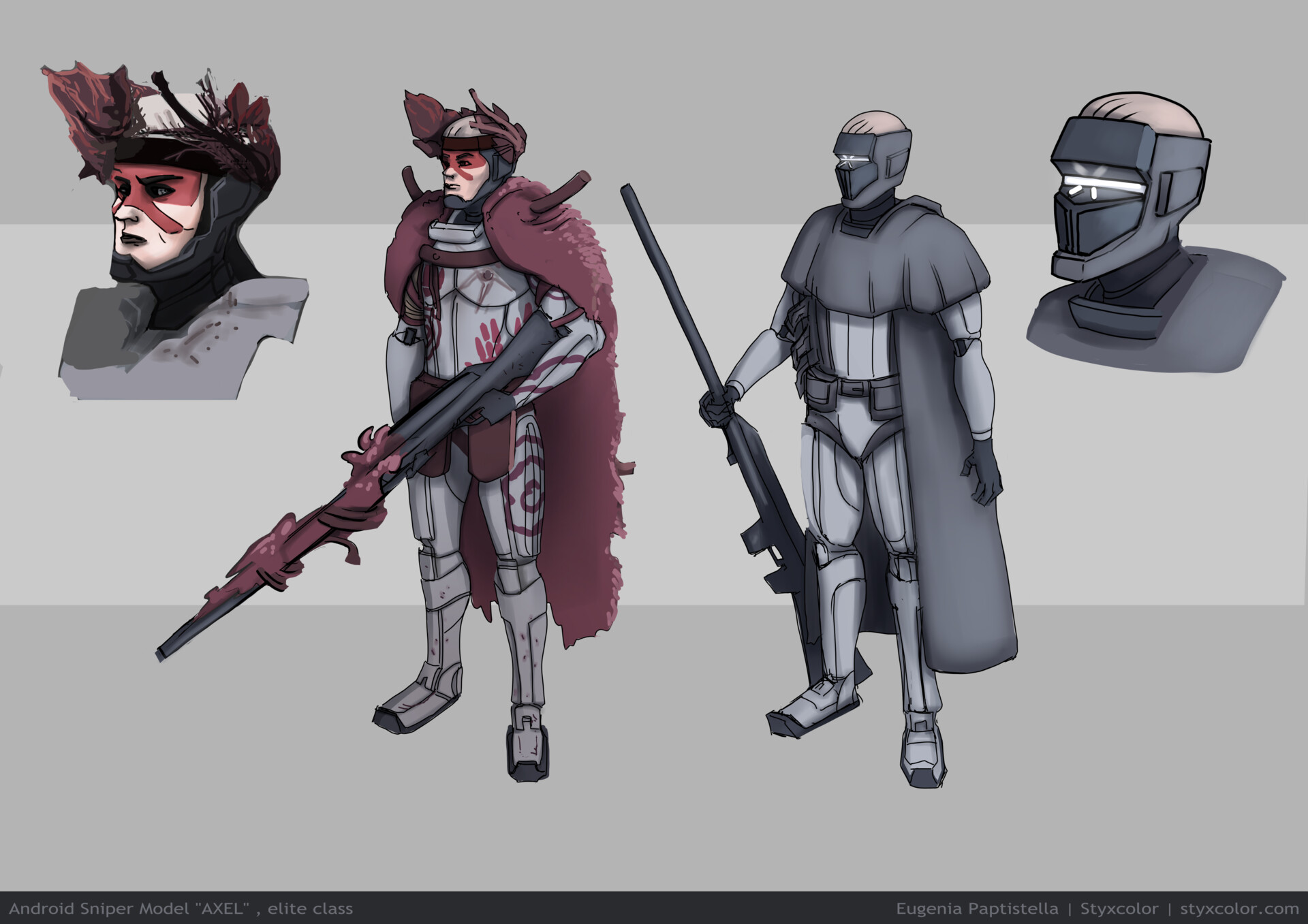 ArtStation - Elite Android Sniper "AXEL"
