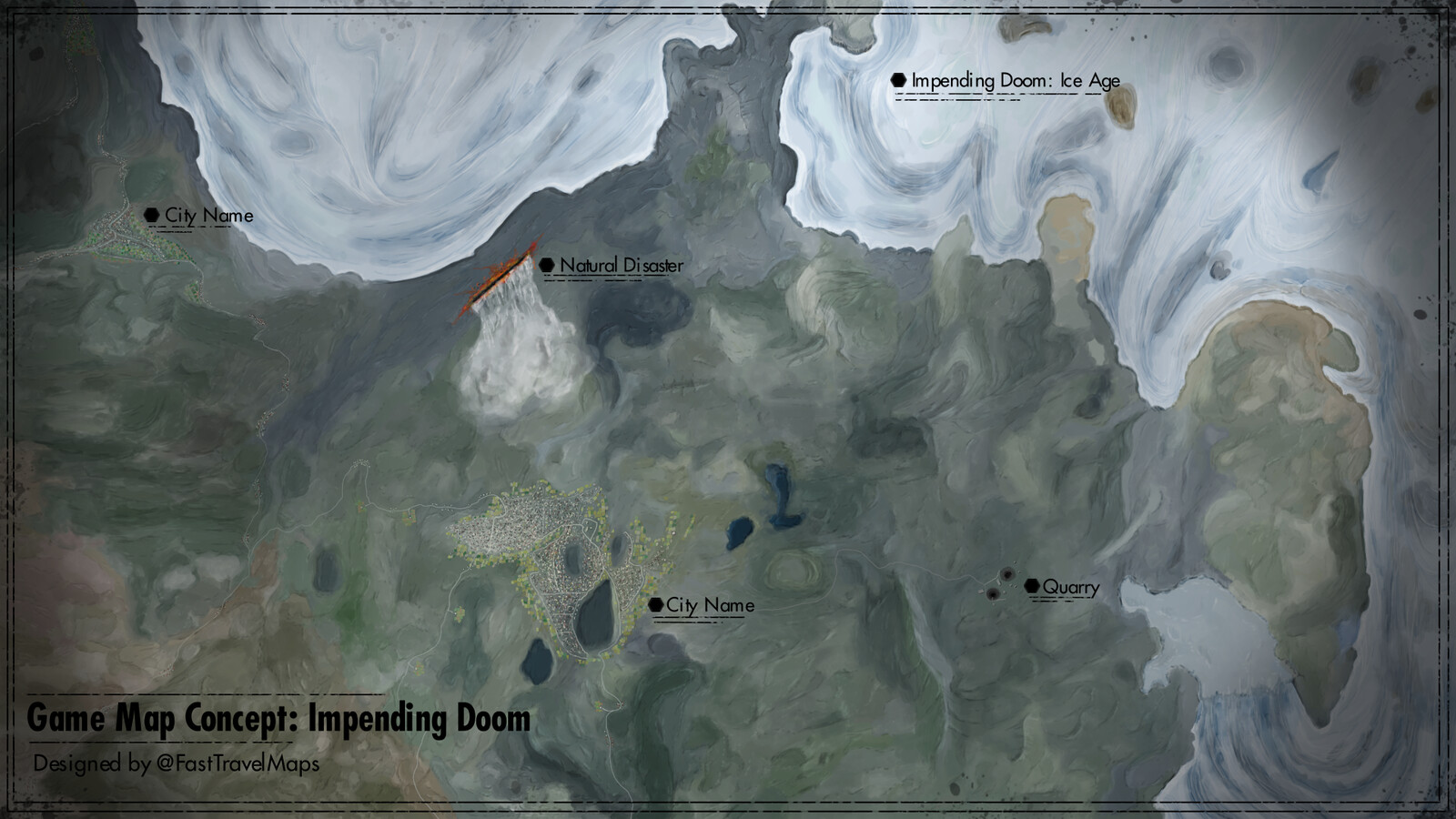 Dariusz Konrad - Game Map Concept: Impending Doom