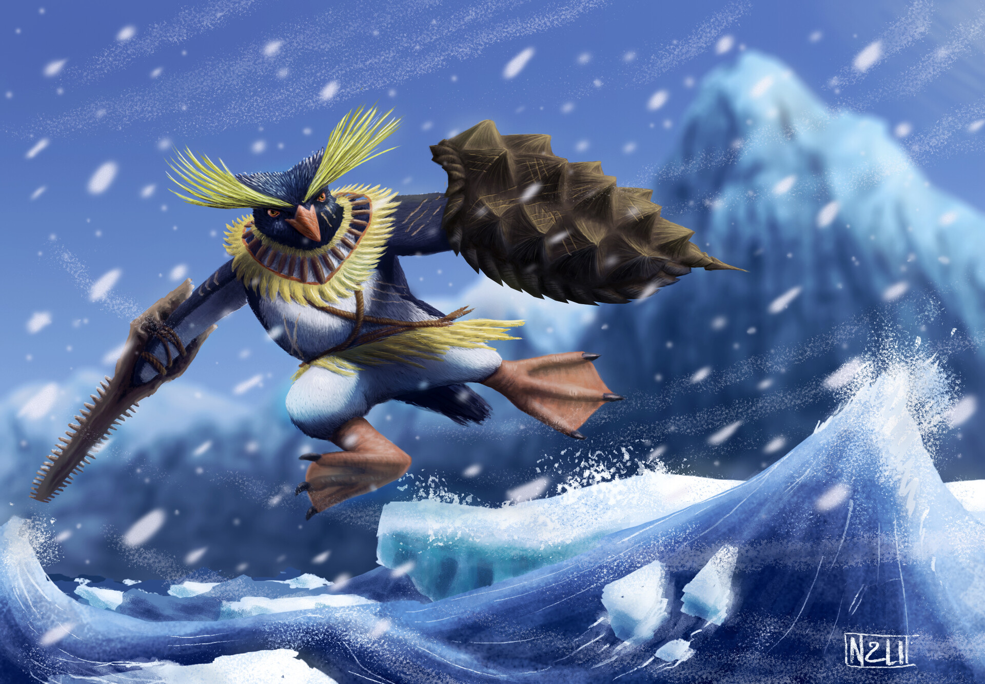 ArtStation - Rochopper Warrior Penguin