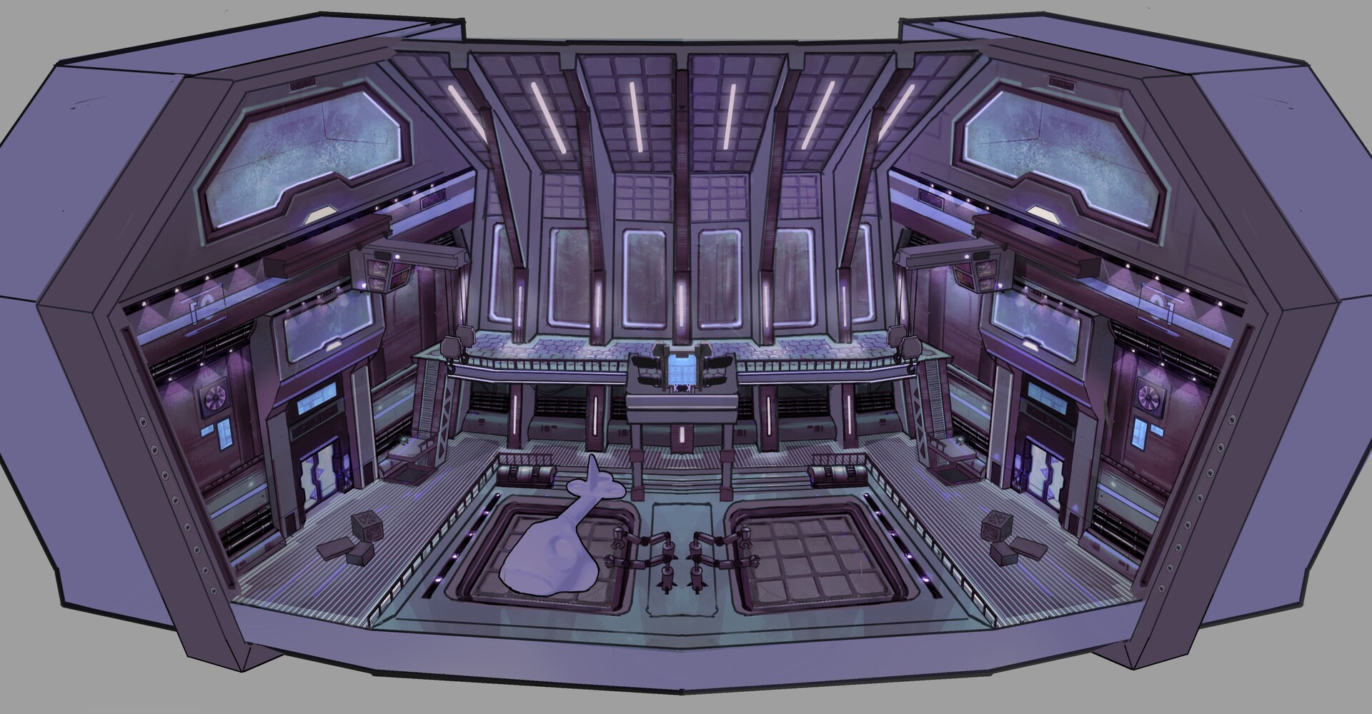 ArtStation - Old space hanger design