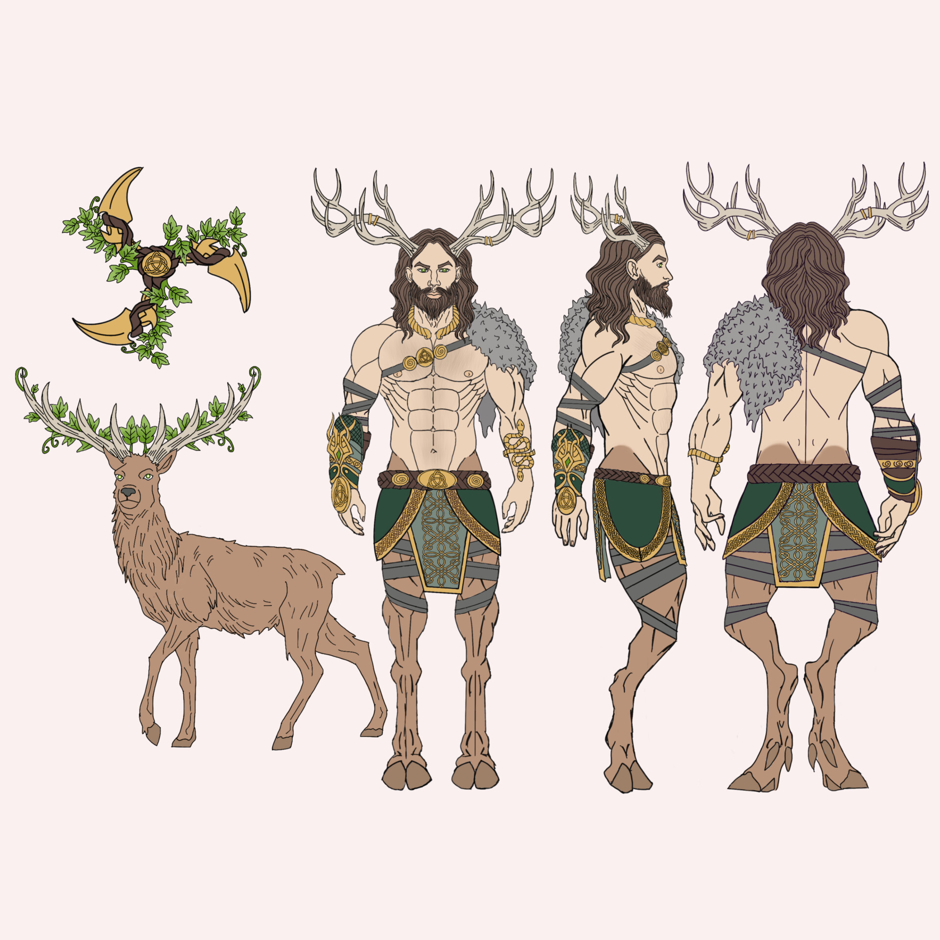 ArtStation - The King Stag Cernunnos