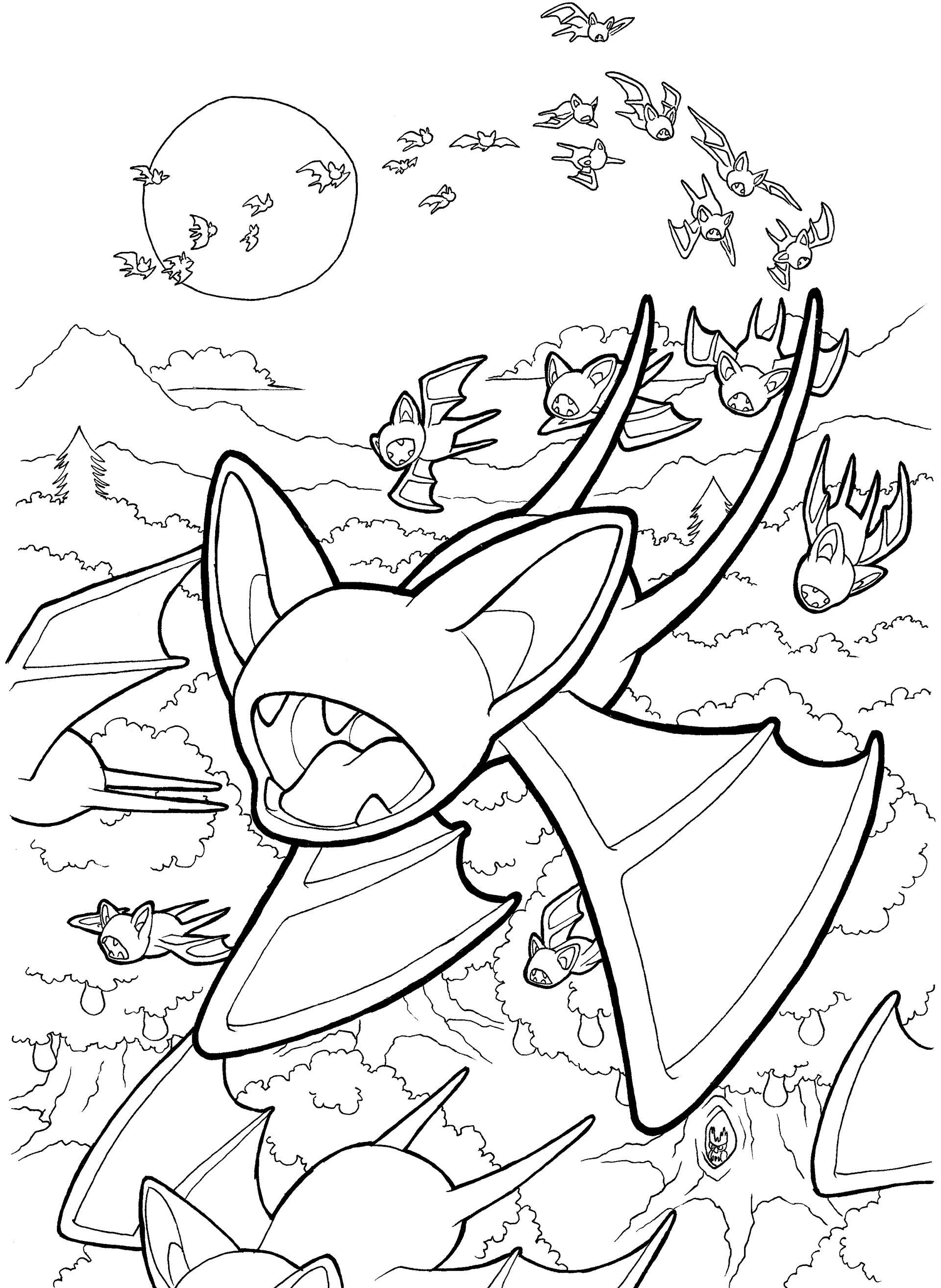 zubat coloring sheet