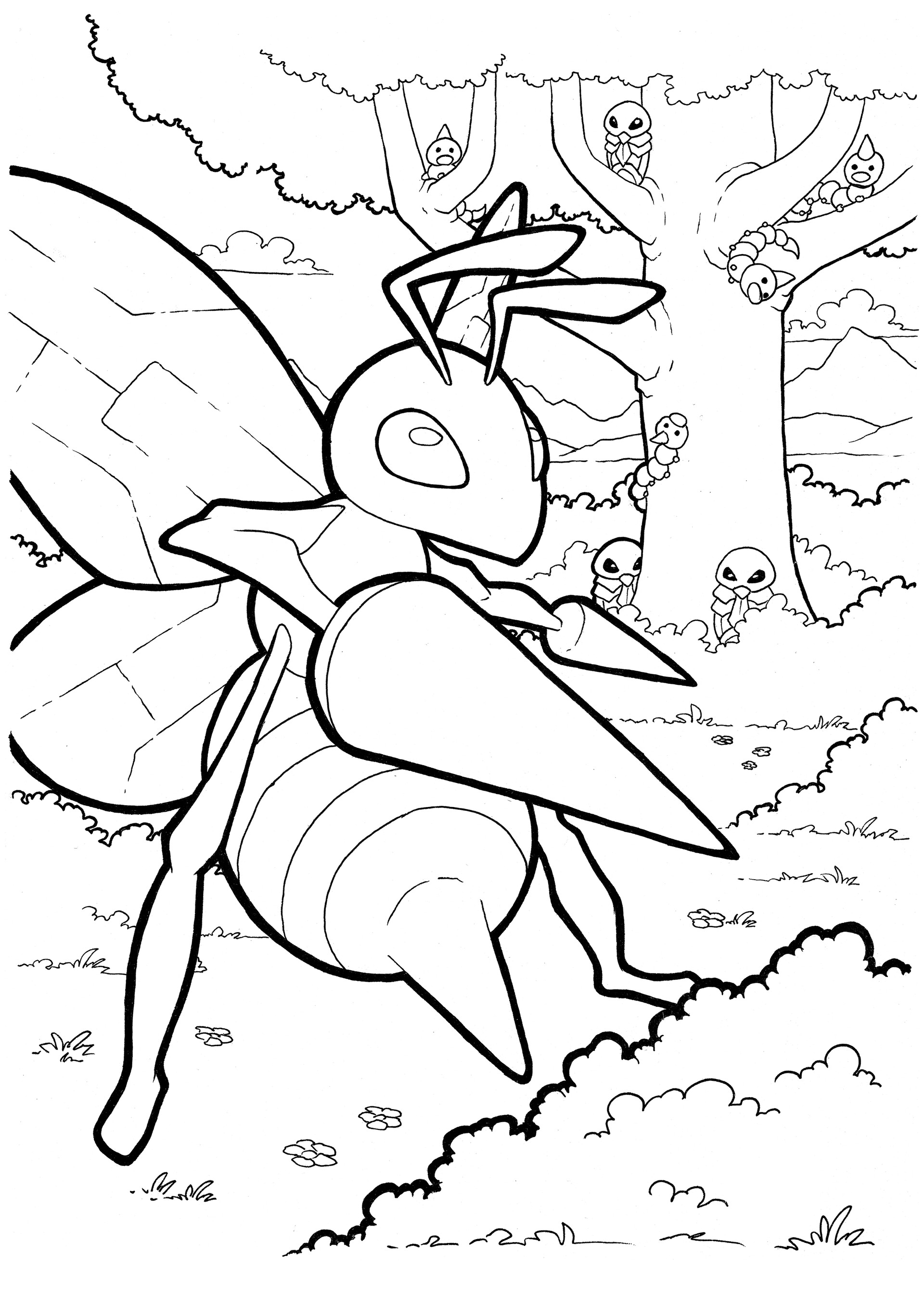 Beedrill Coloring Pages