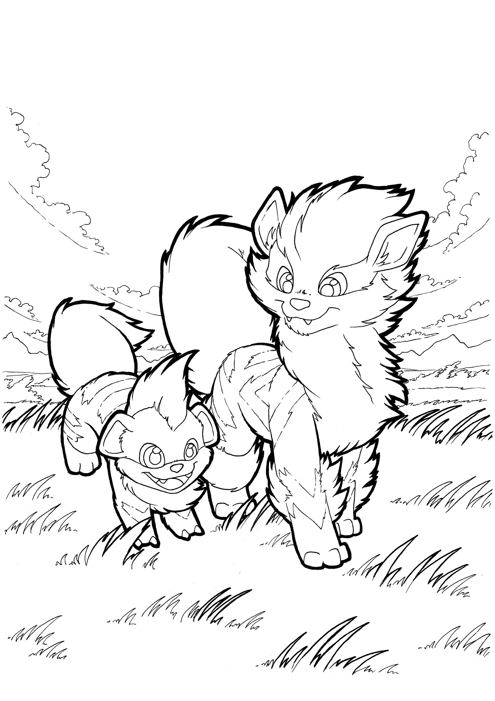 pokemon arcanine coloring pages