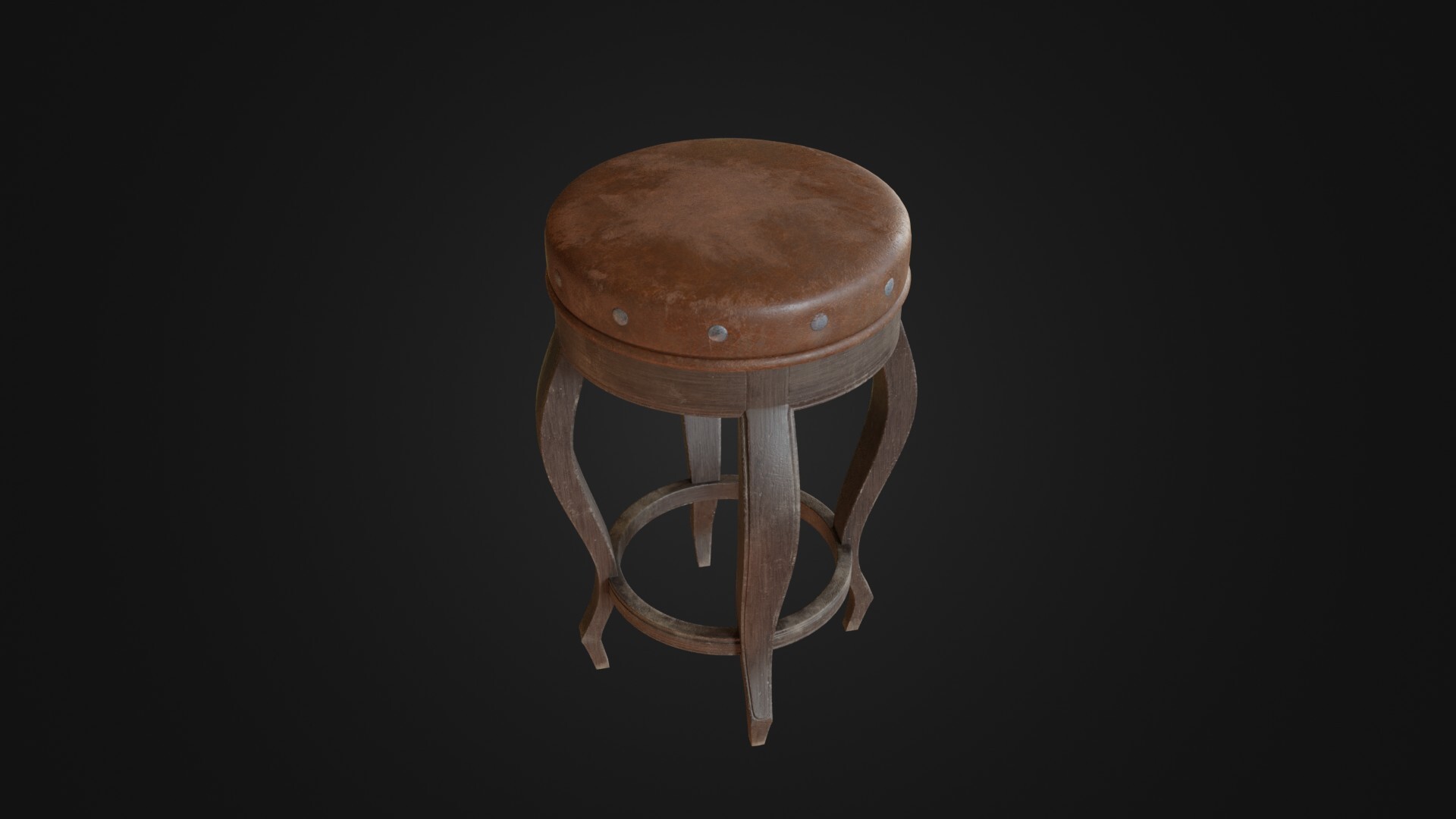 Isolated Soul Studio - Old dirty barn stool