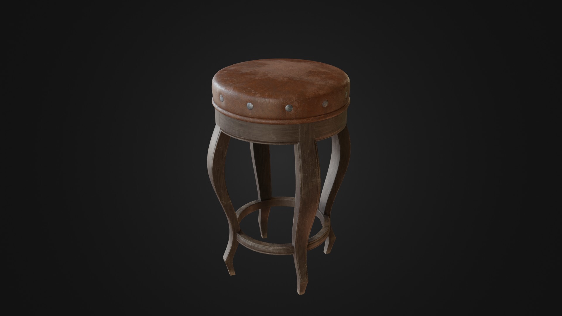Isolated Soul Studio - Old dirty barn stool