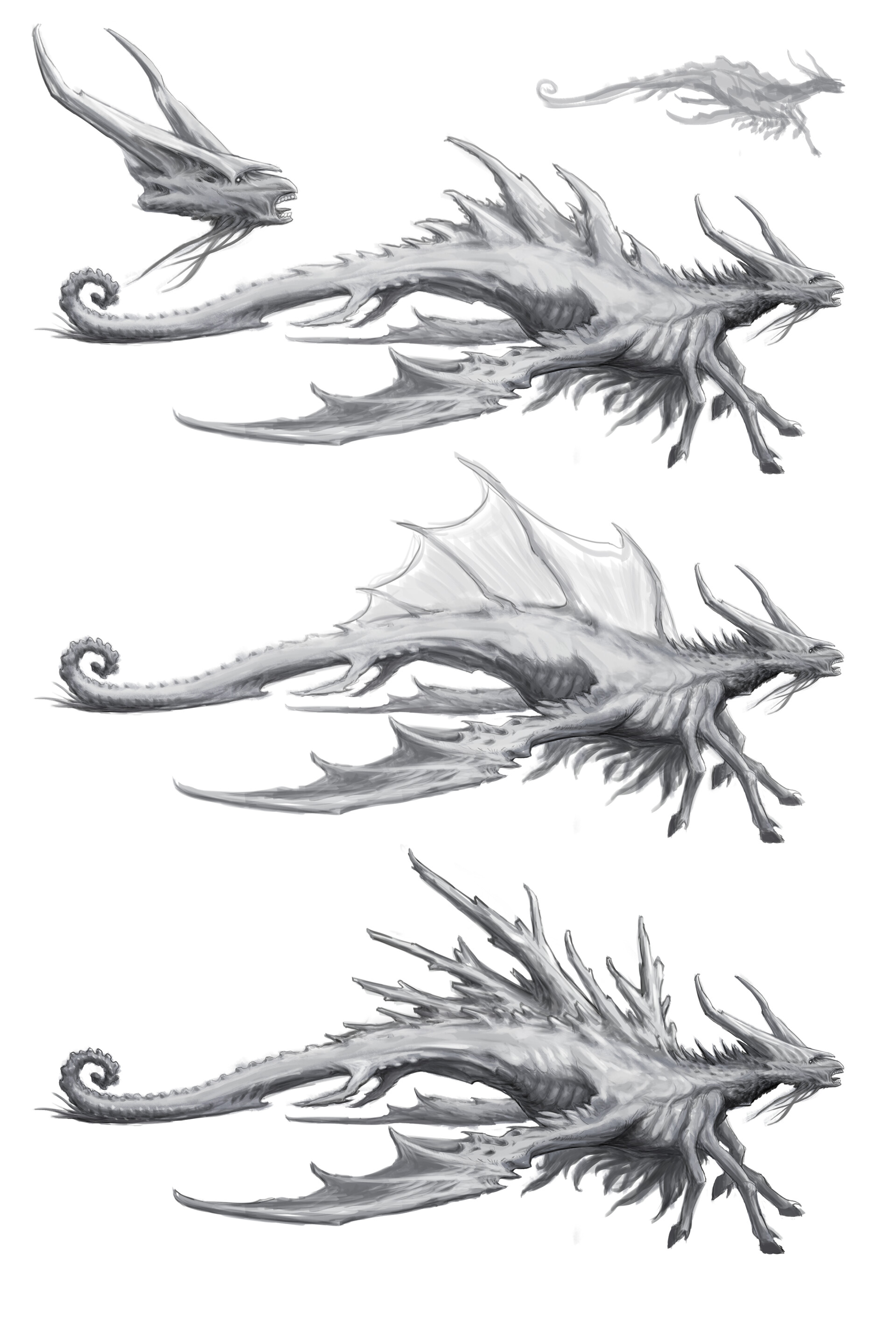 ArtStation - The Centigon and Kelpie Concept Sketches