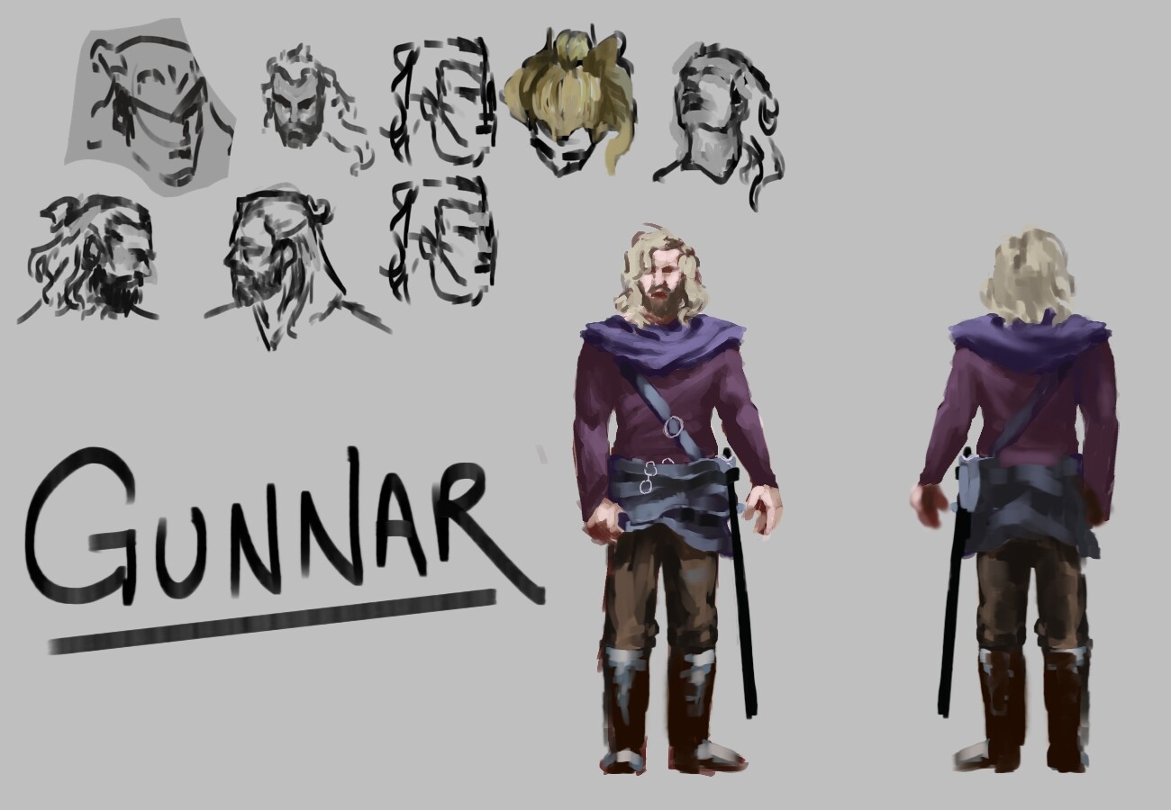 ArtStation - Design Work for Njál's Saga; Gunnar