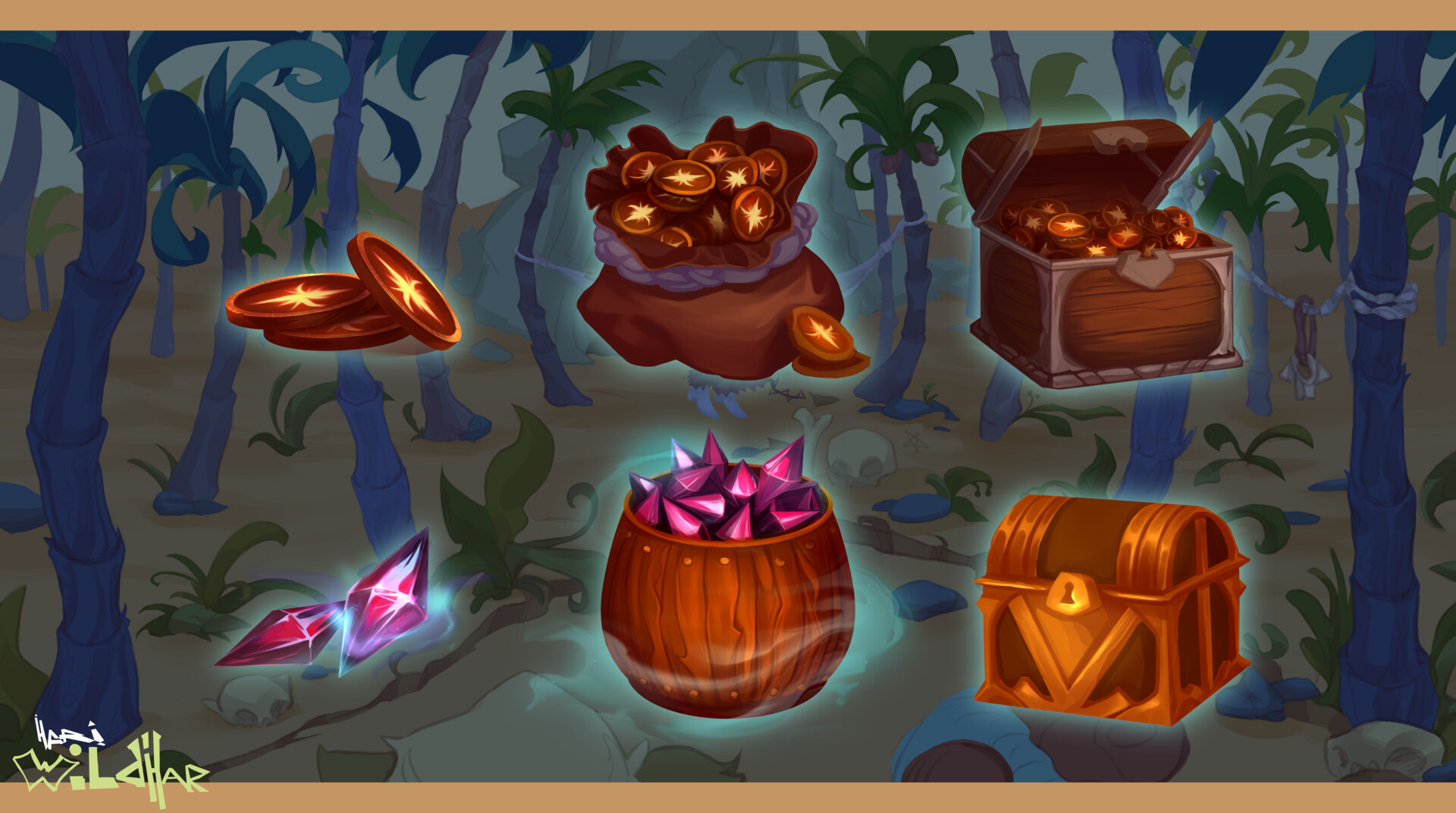 ArtStation - game currency icons