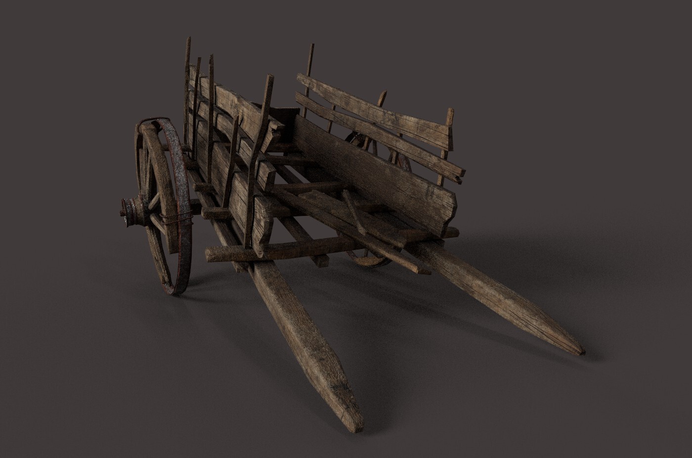 ArtStation - Wooden cart old