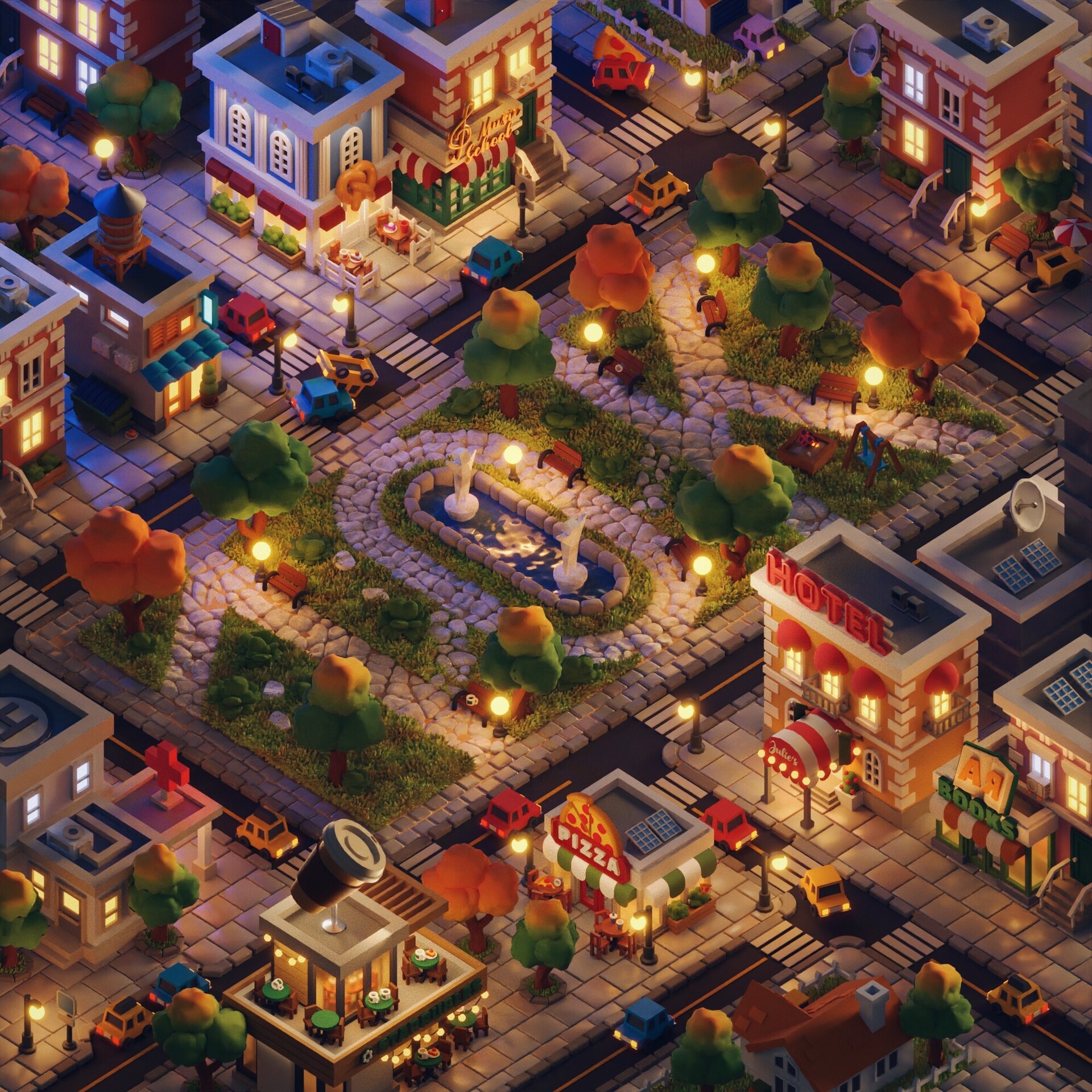 ArtStation - 10K Isometric Town