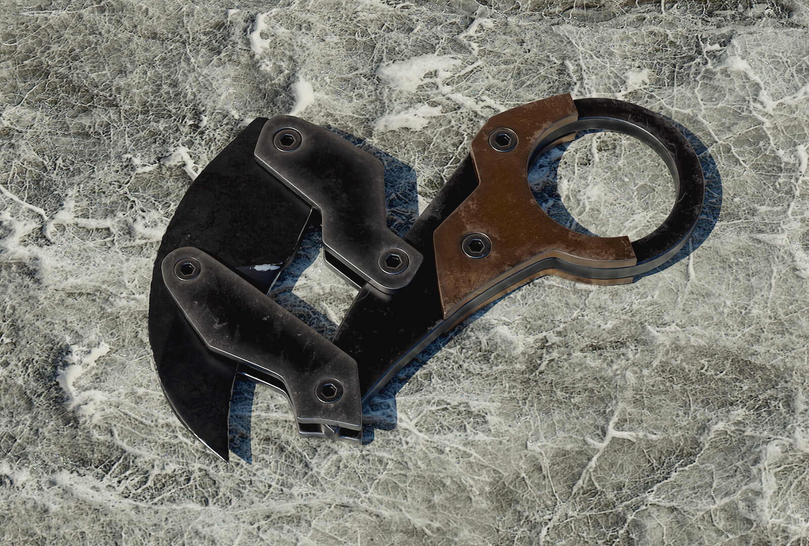 folding karambit template