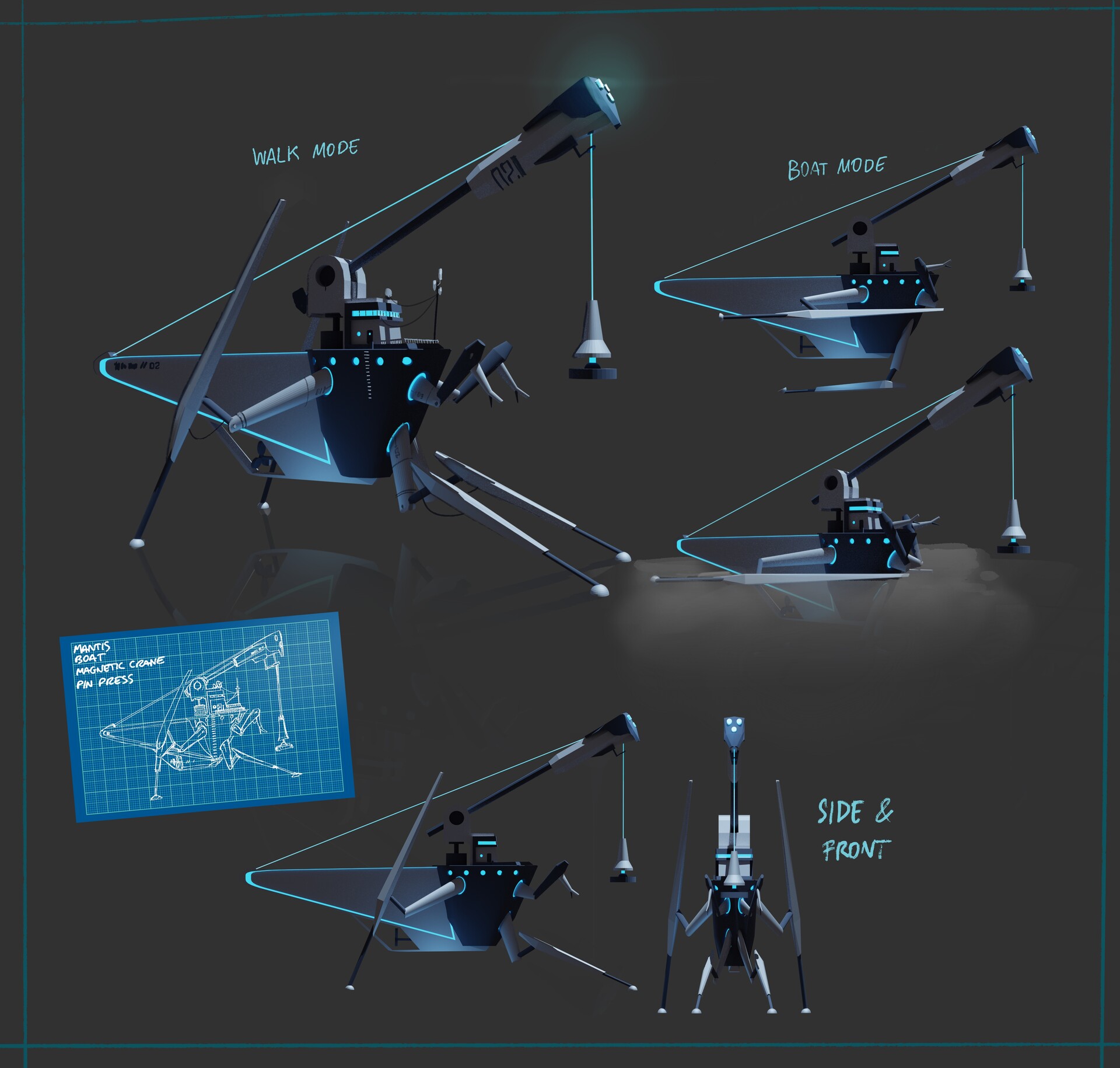 ArtStation - Mantis carrier mech