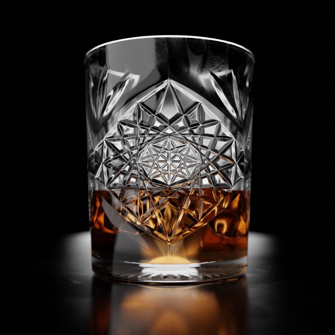 ArtStation - Glass with patterns made in Blender