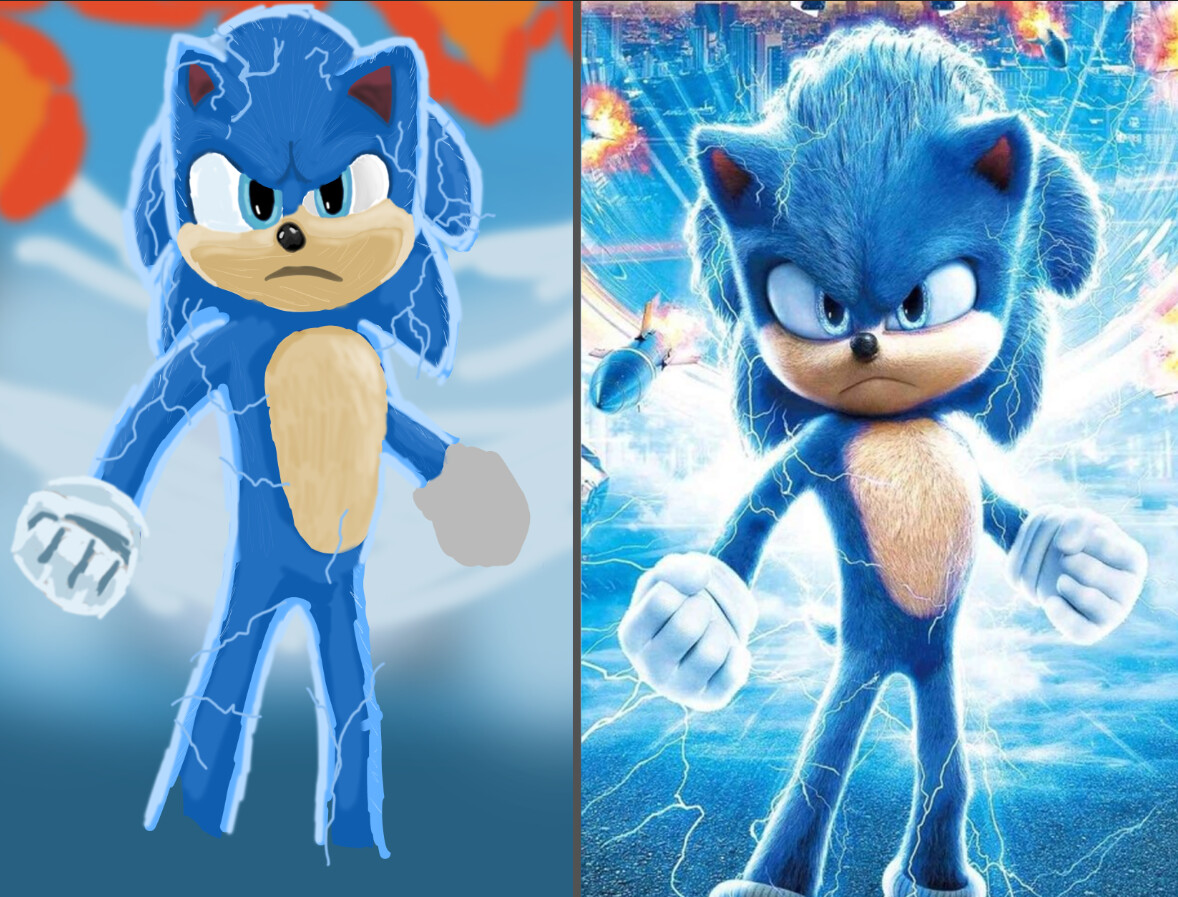 ArtStation - Sonic Digital painting exercice