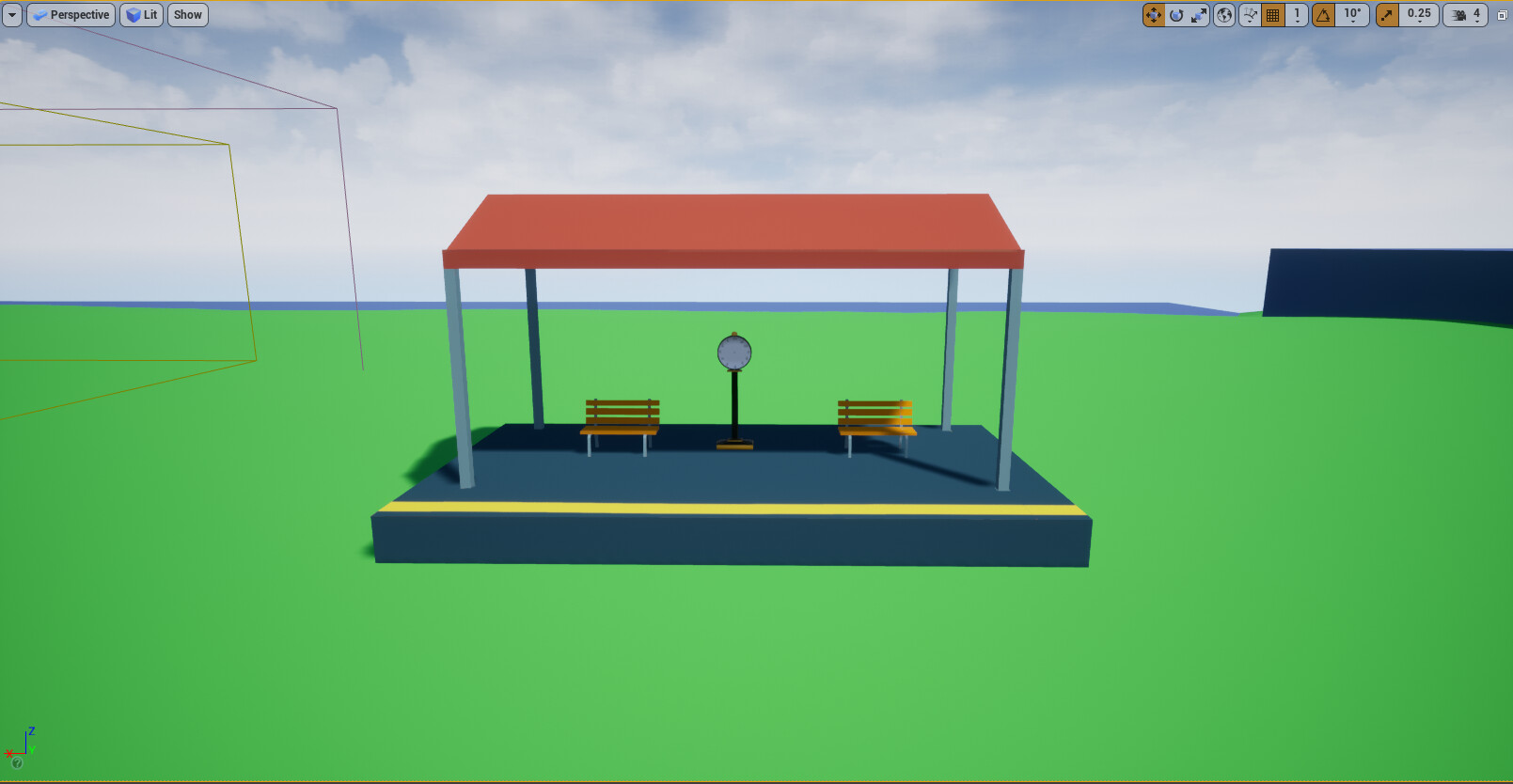 Matthew J. Kass - Train Station Assets for Personal Game Project