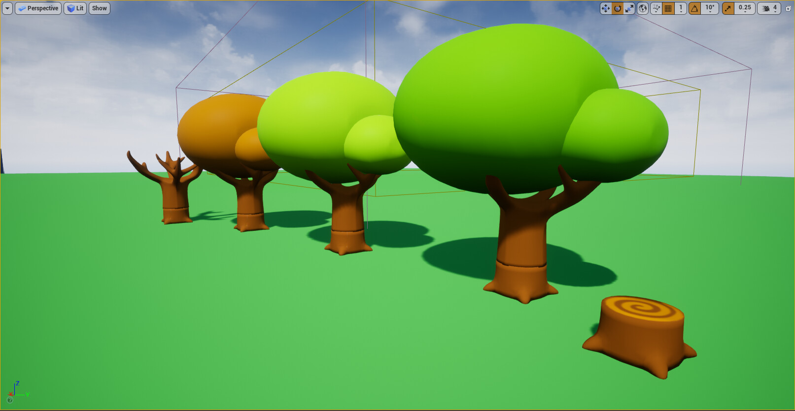 ArtStation - Fruit Trees and Evergreen Assets for Personal Game Project