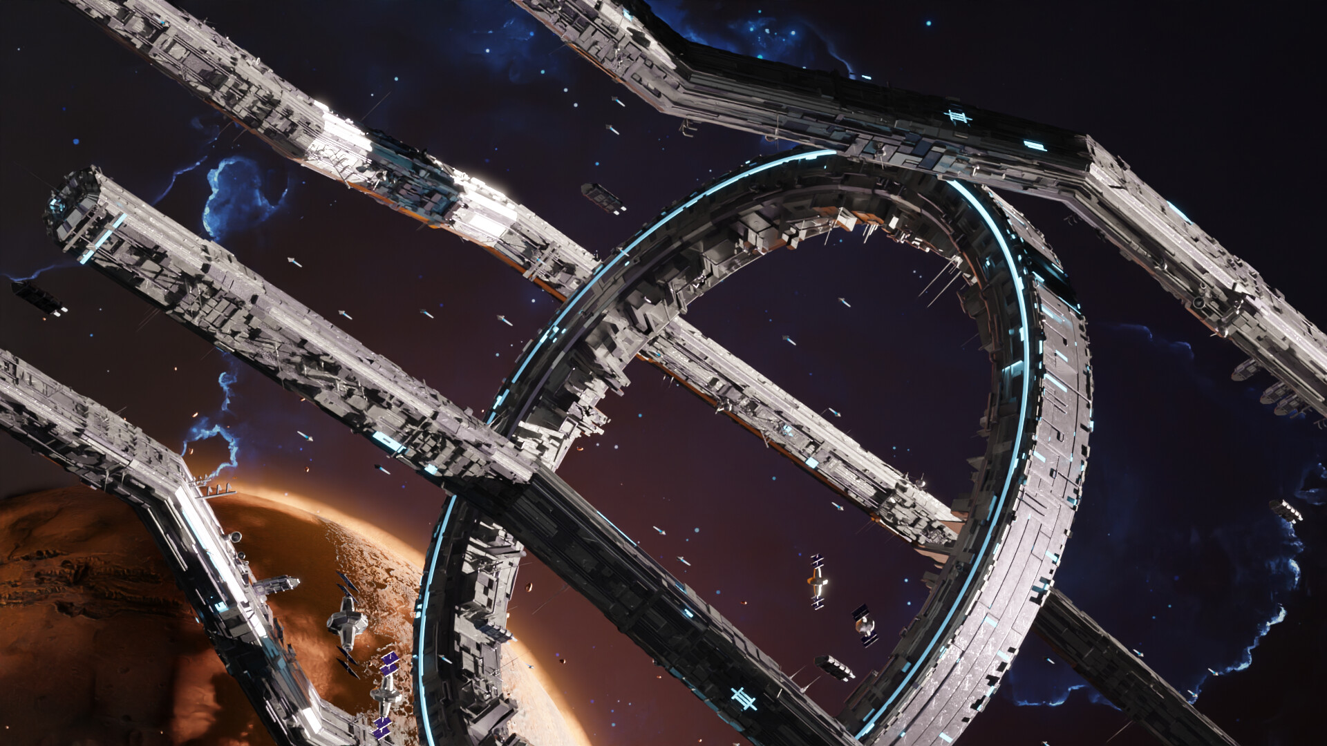 ArtStation - Galactic space station : docking station