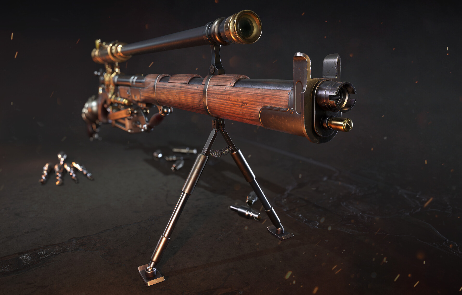 Pneumatic Rifle by 乙珑 (songfeilong) : r/ImaginaryWeaponry