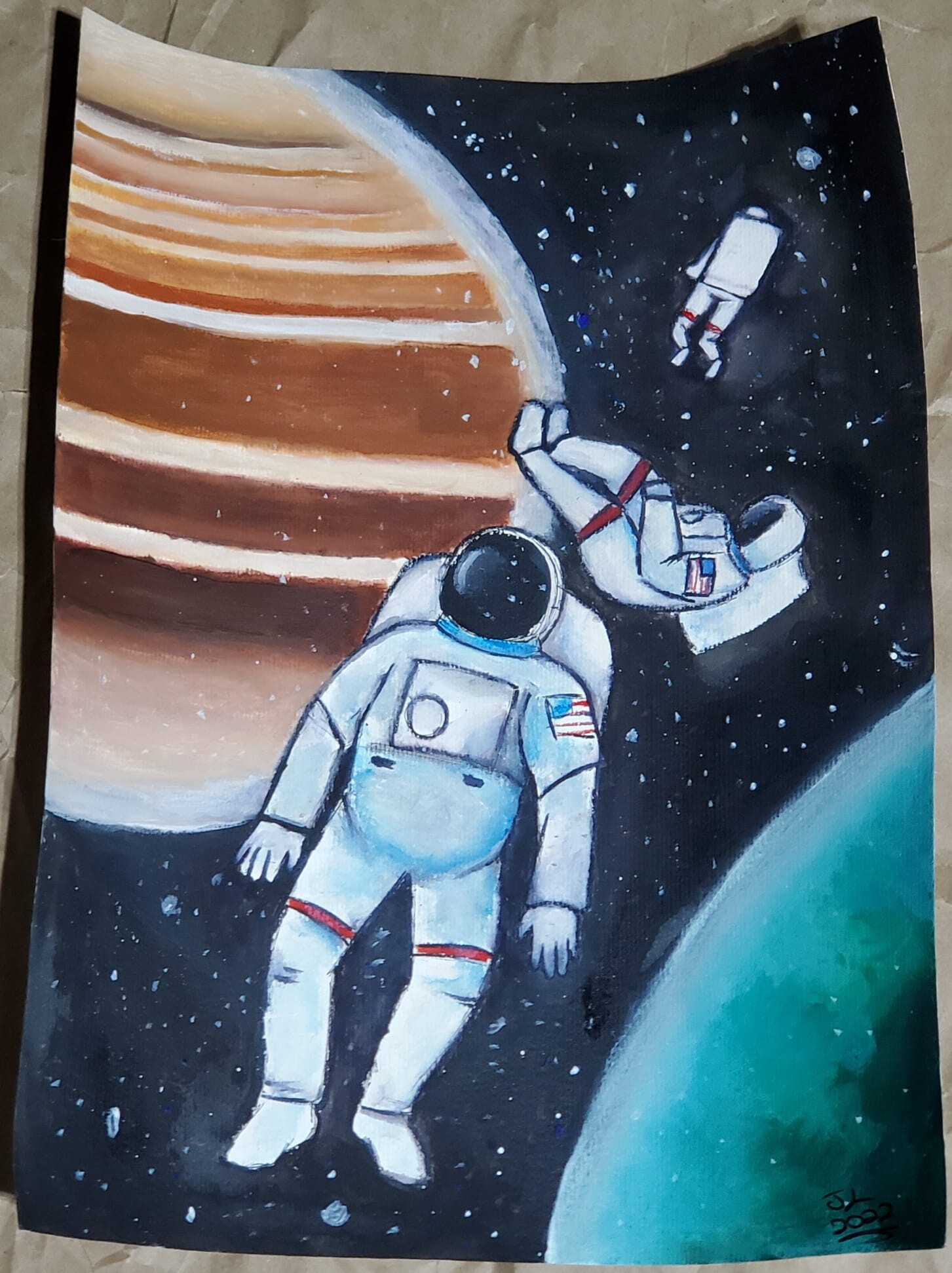 ArtStation - astronaut drowning in space