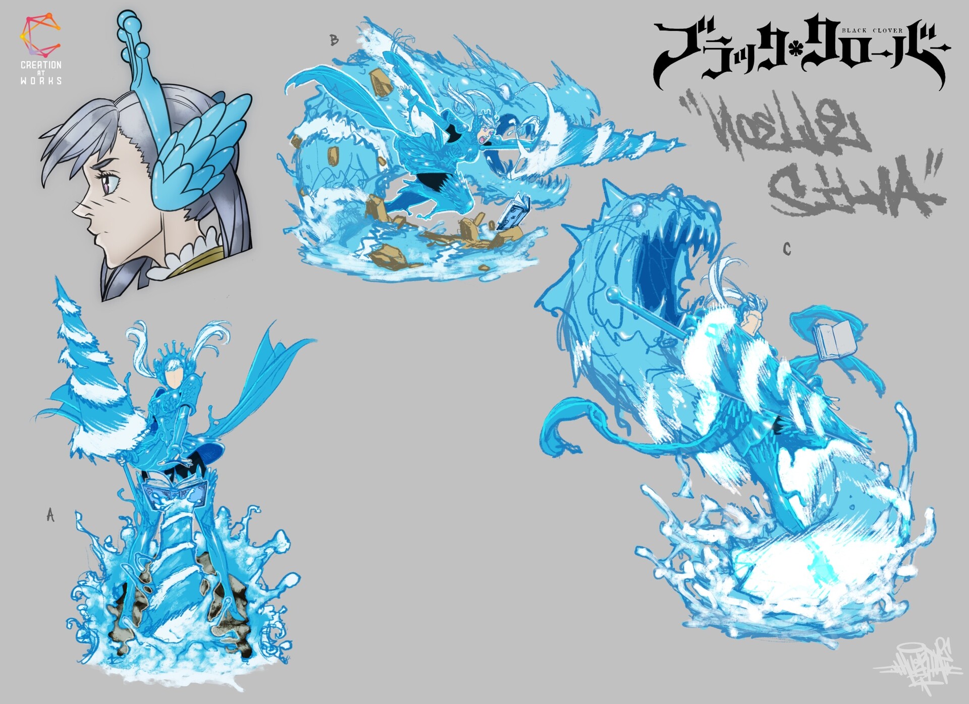 Andrew Huerta - BLACK CLOVER: Noelle Silva Concept Art