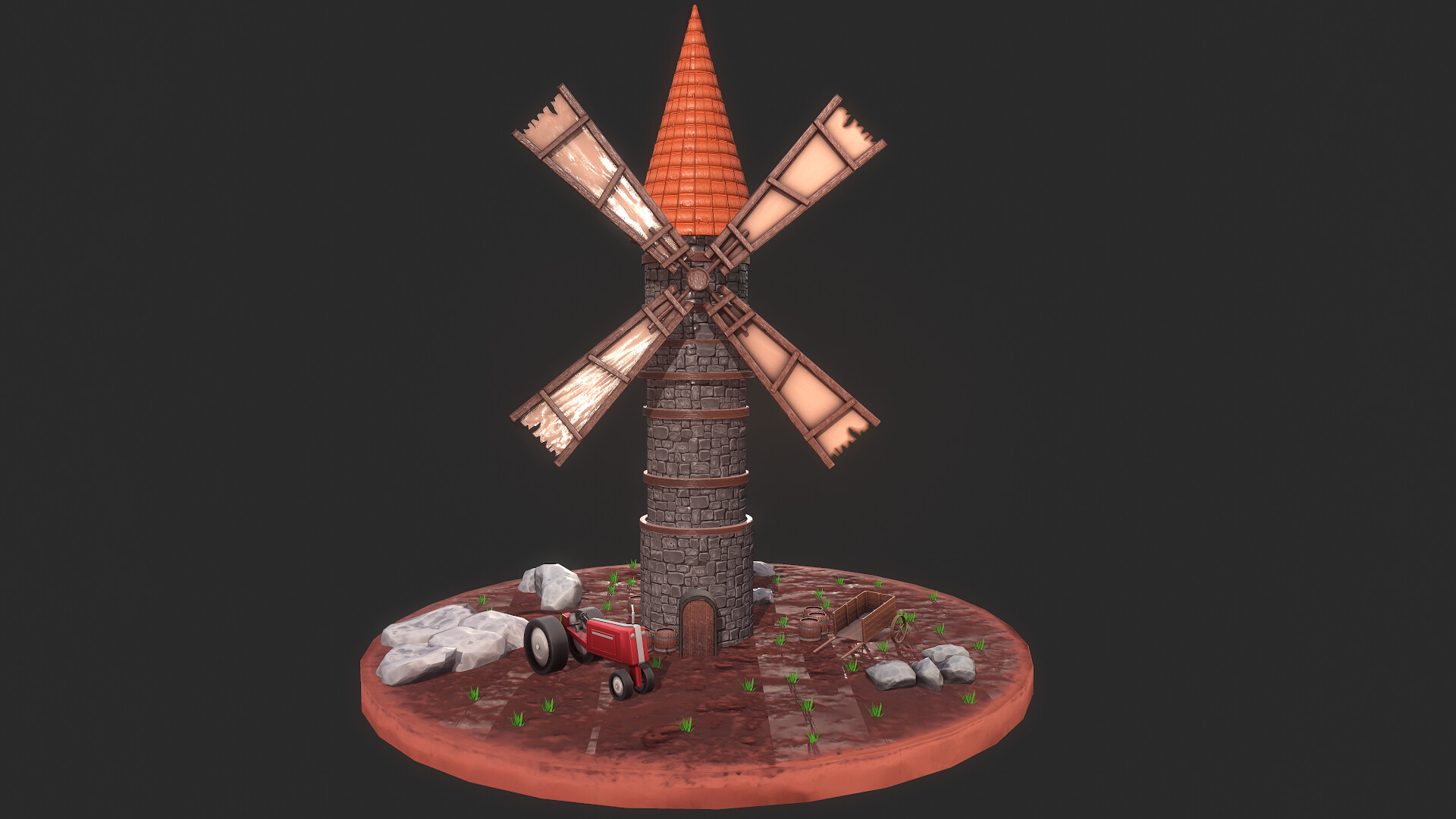 ArtStation - Windmill Miniature Environment Art