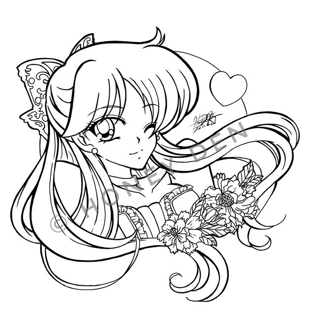 sailor venus coloring pages