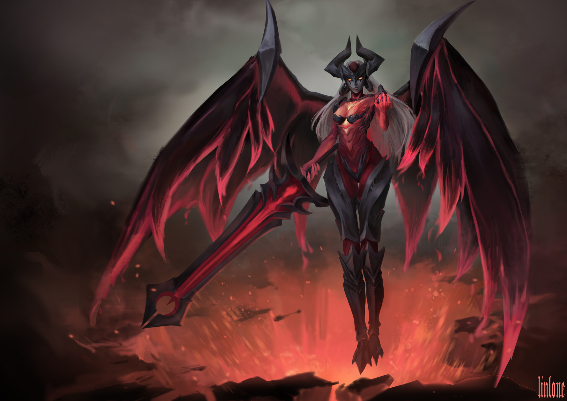 ArtStation - Female sword demon