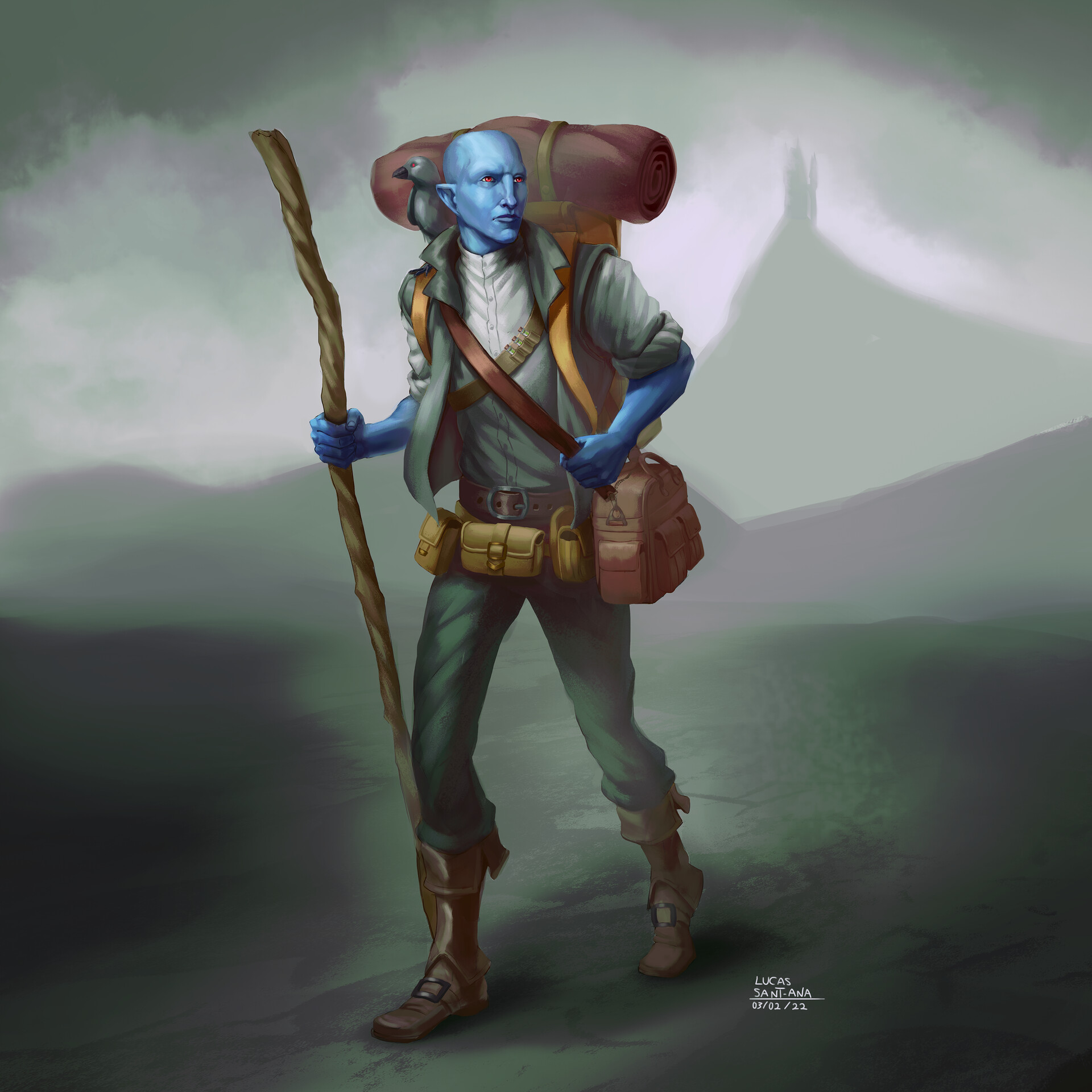 ArtStation - Ovlan, the Vedalken Wizard