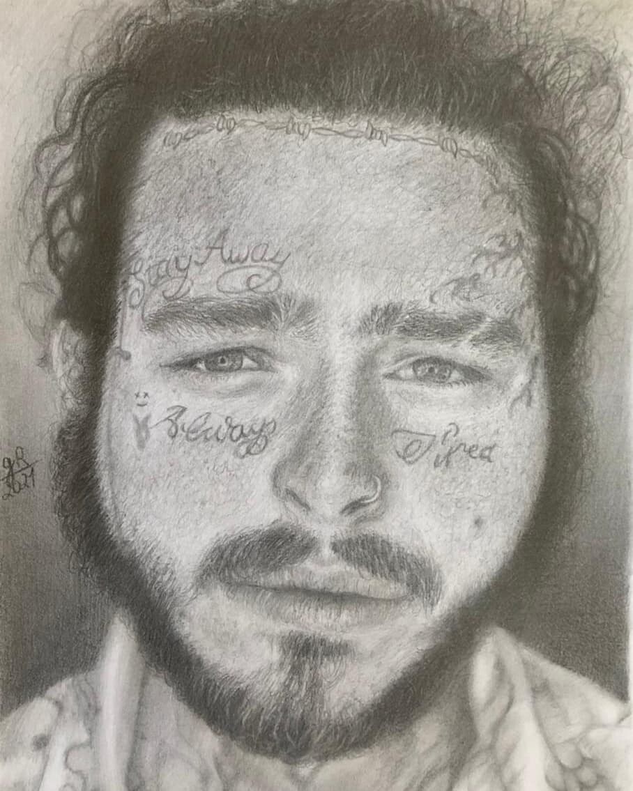ArtStation - Post Malone Portrait ( 2021 )