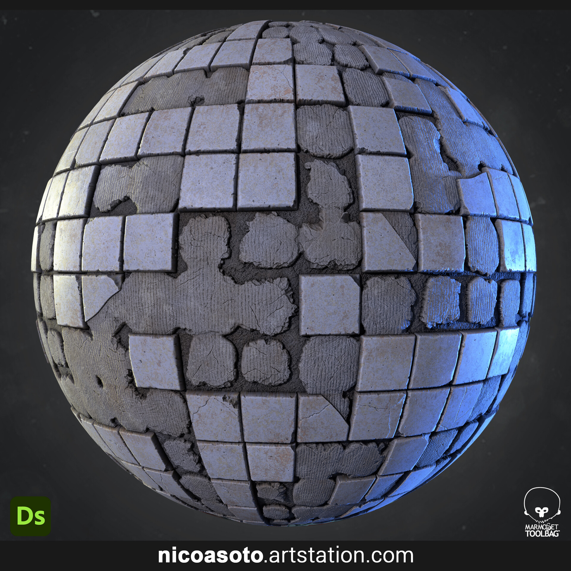 ArtStation - Damaged tile