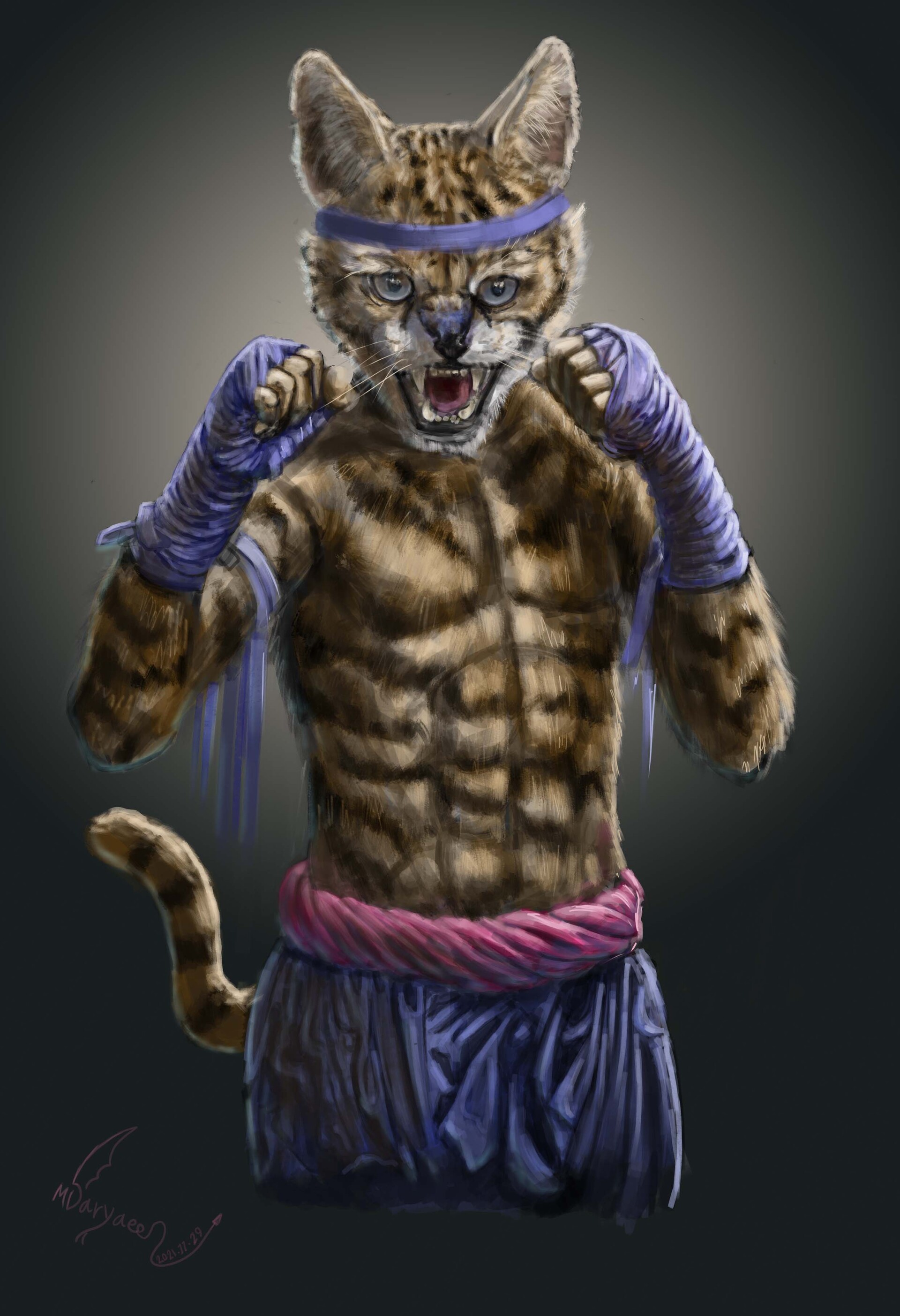 ArtStation - fighter cat