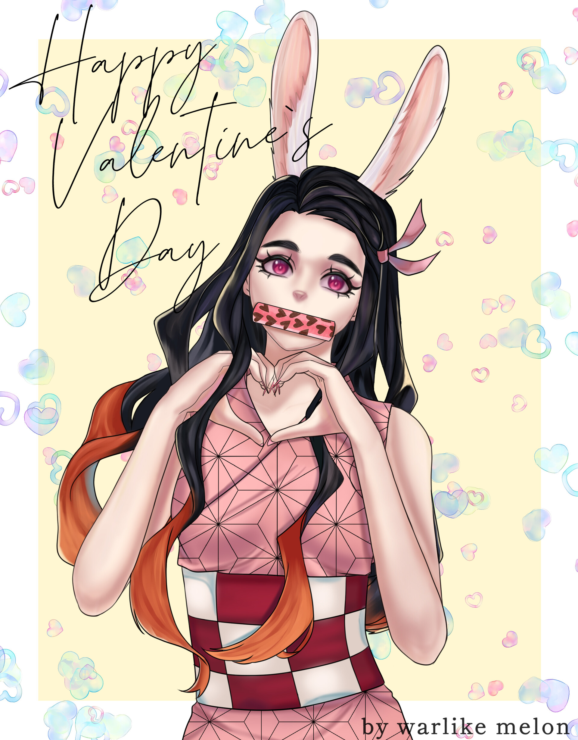 ArtStation - Happy Valentine`s Day Nezuko