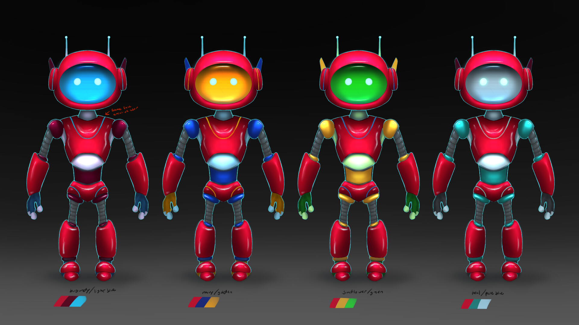 Kara Mendez - Robot - Concept & Color Exploration