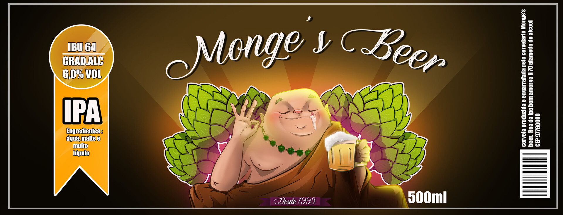 ArtStation - Monge's Beer label