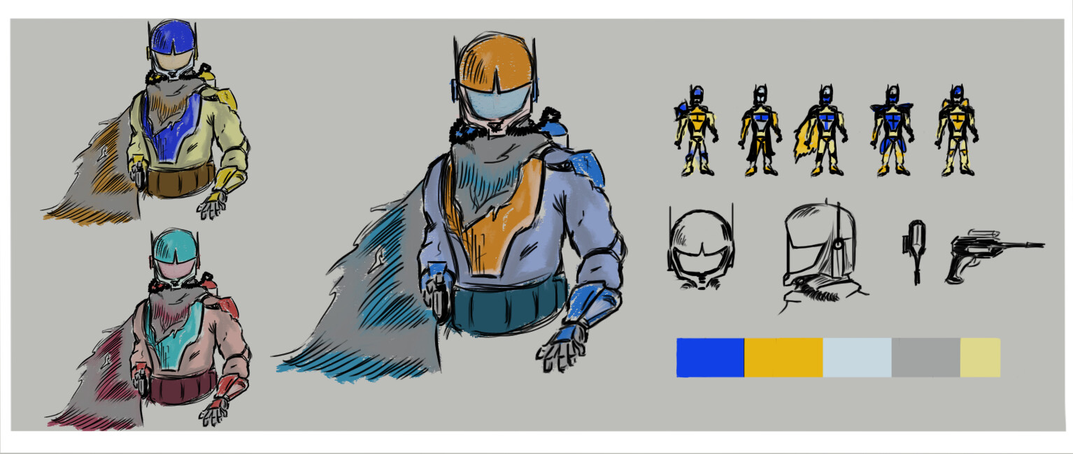 ArtStation - Armoured Character Design Sheet