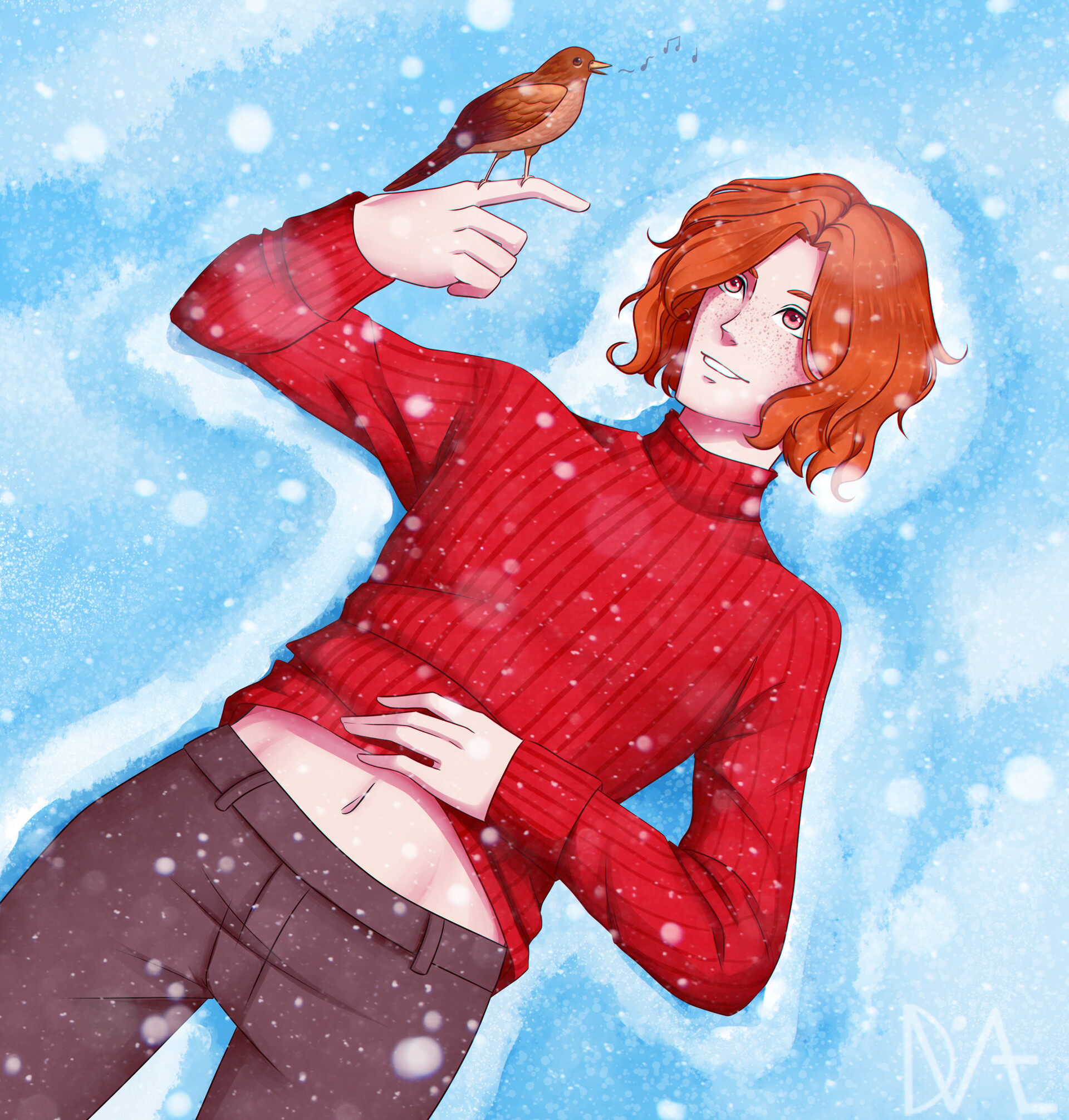 ArtStation - Boy in snow