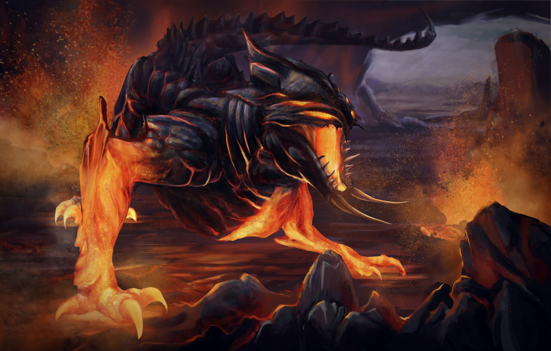 ArtStation - Lava dragon