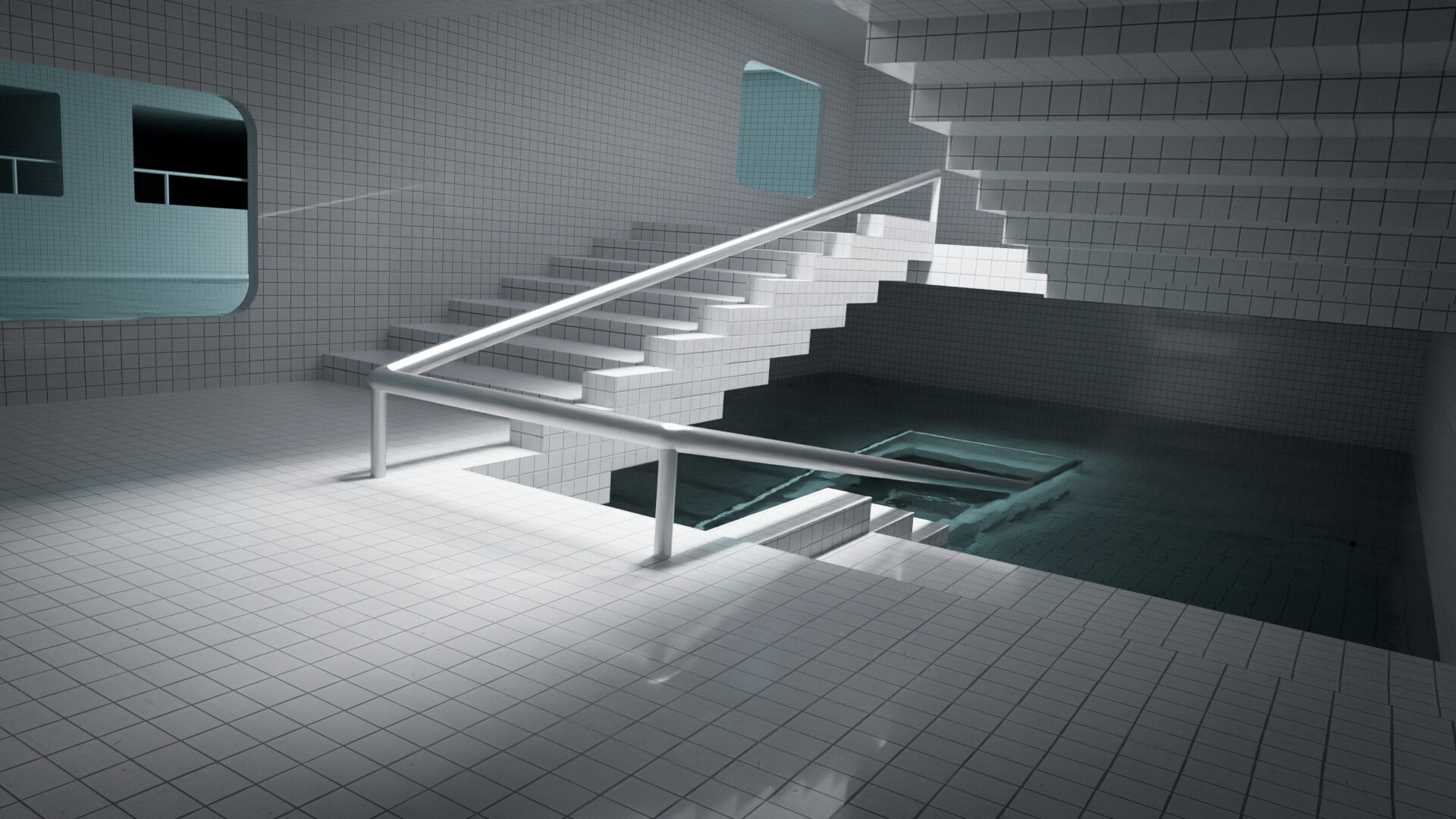 ArtStation - Liminal Spaces Pool Stairs