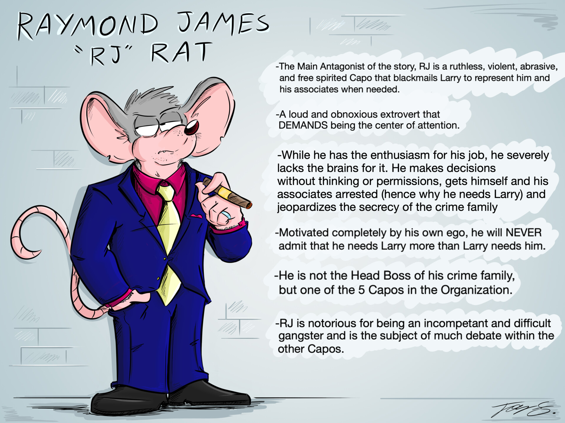 ArtStation - Character Designs: Raymond James 'RJ' Rat
