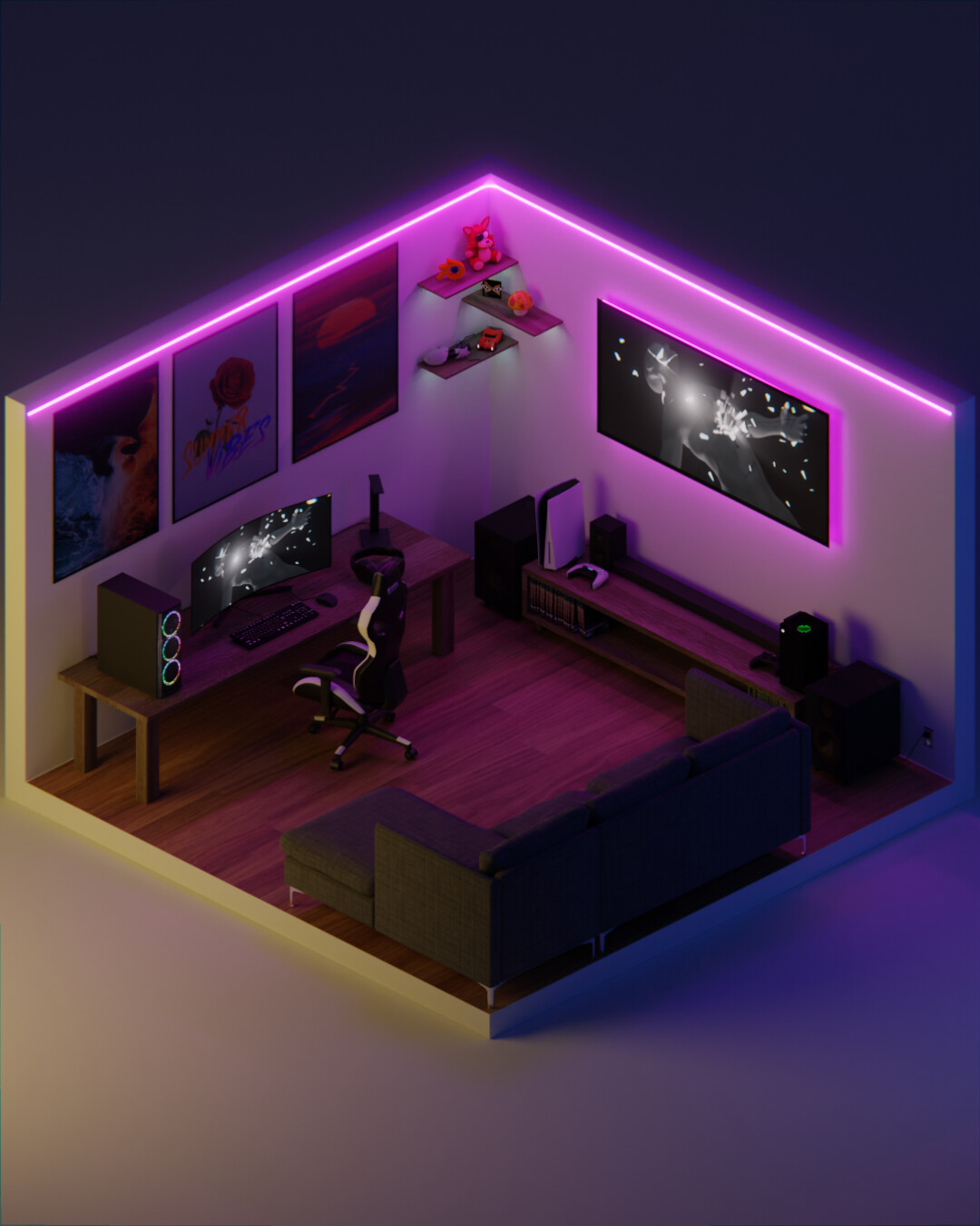 ArtStation - My Isometric Room Design